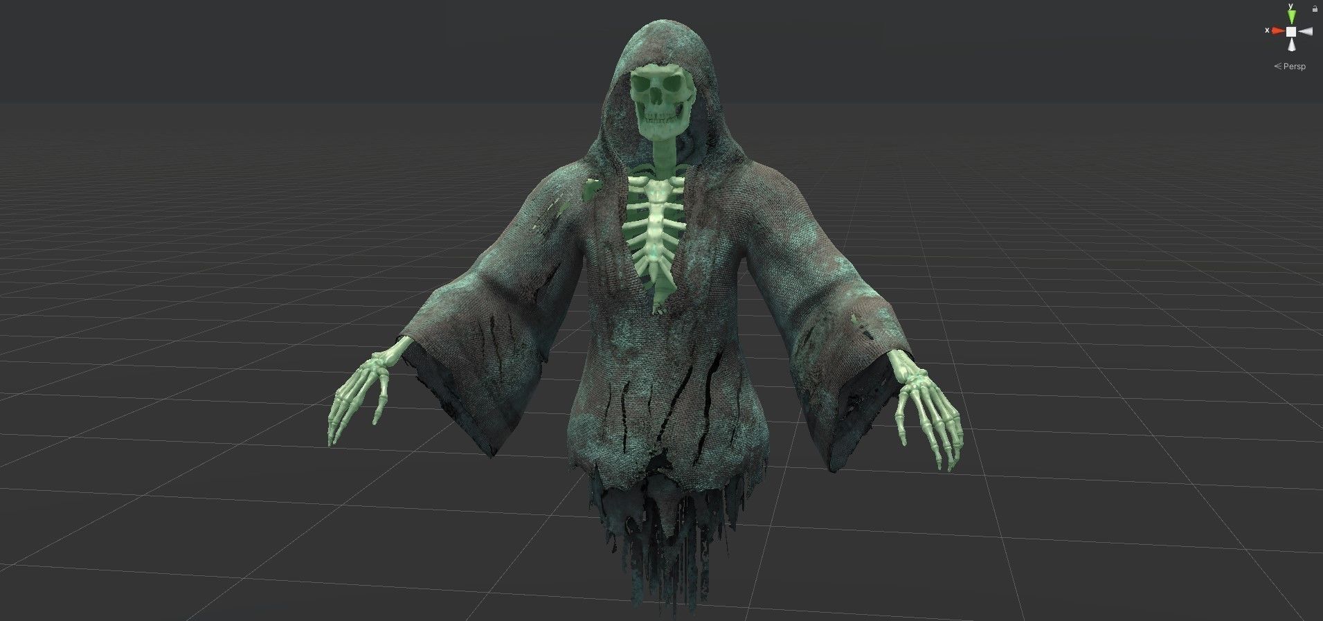 3D model Ghost skeleton in hooded robe VR / AR / low-poly | CGTrader