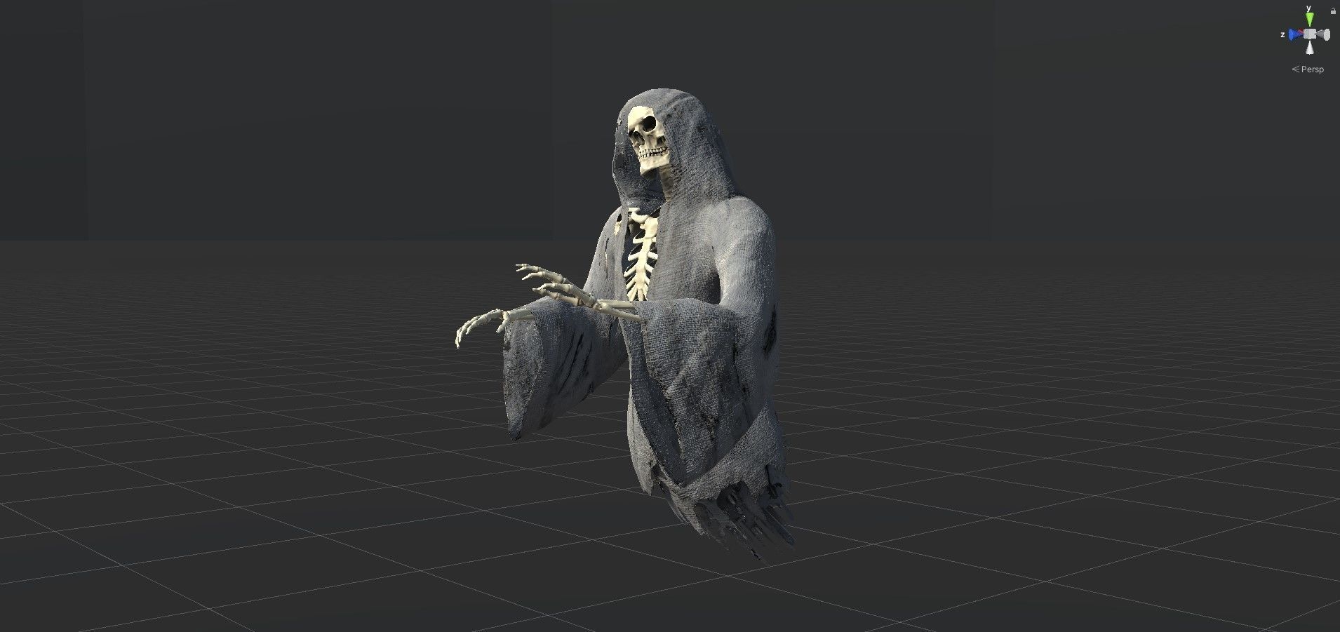 3D model Ghost skeleton in hooded robe VR / AR / low-poly | CGTrader
