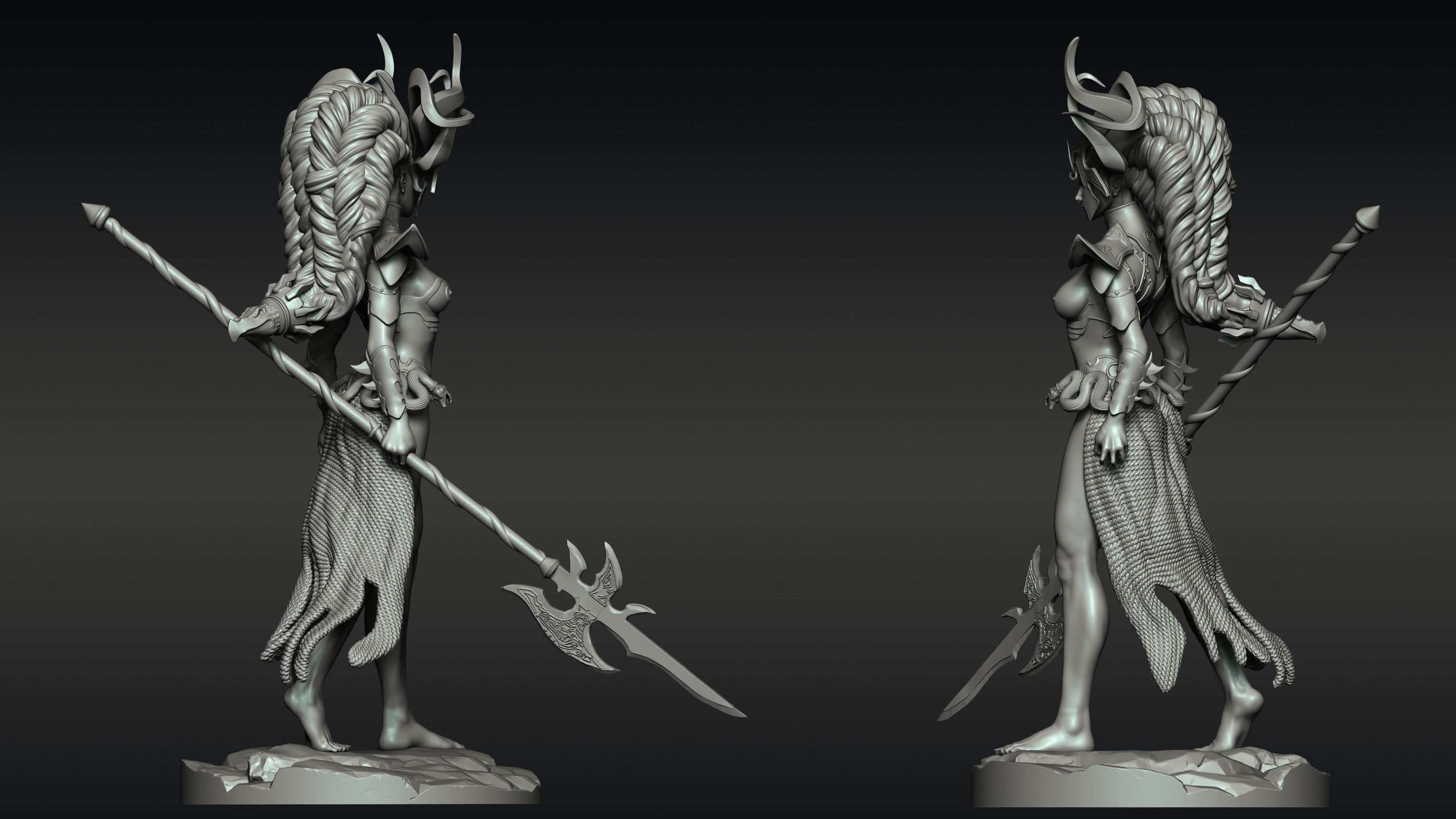 Statue Morathi 3D 3D model 3D printable | CGTrader