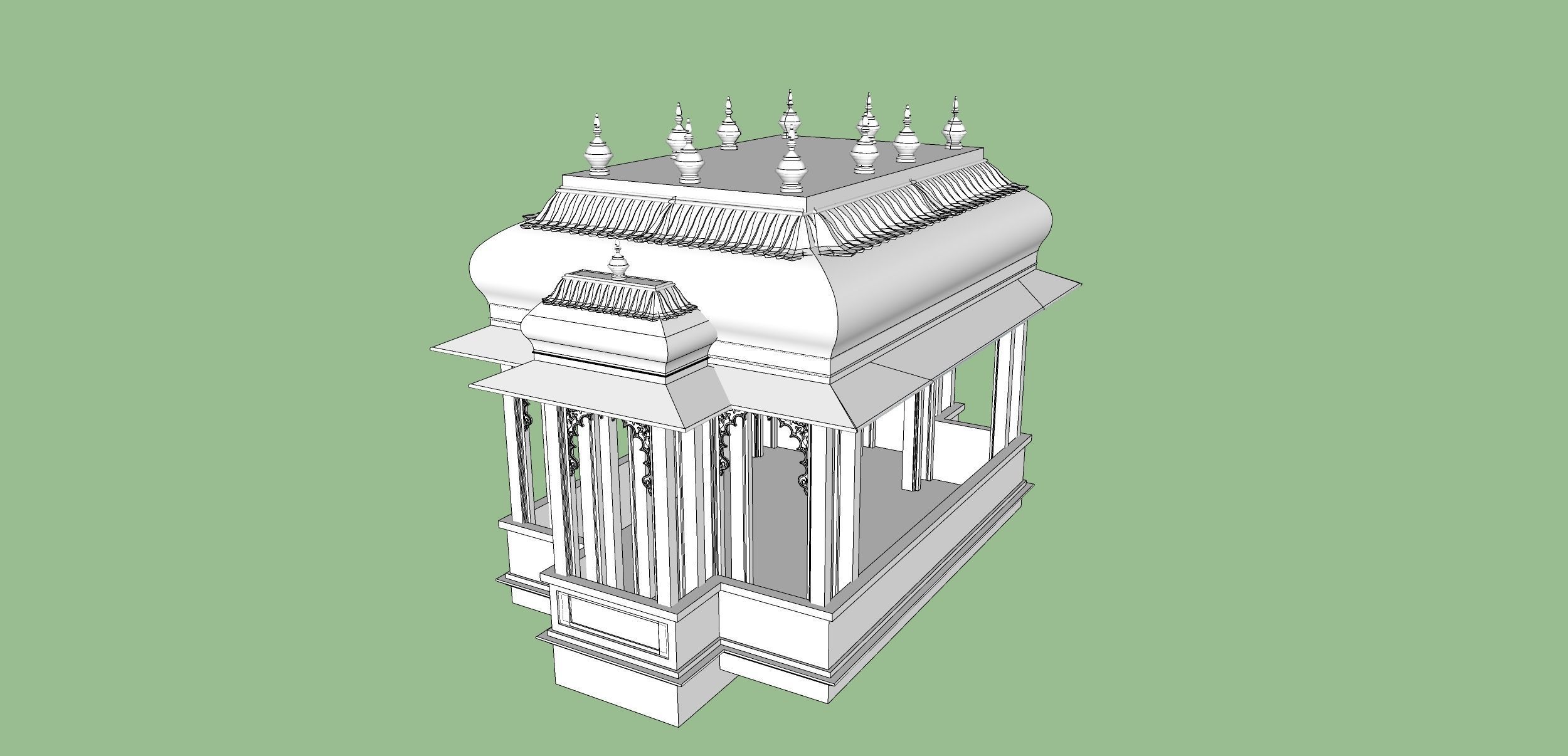 indian jodhpuri stone chatri temple 3D model | CGTrader