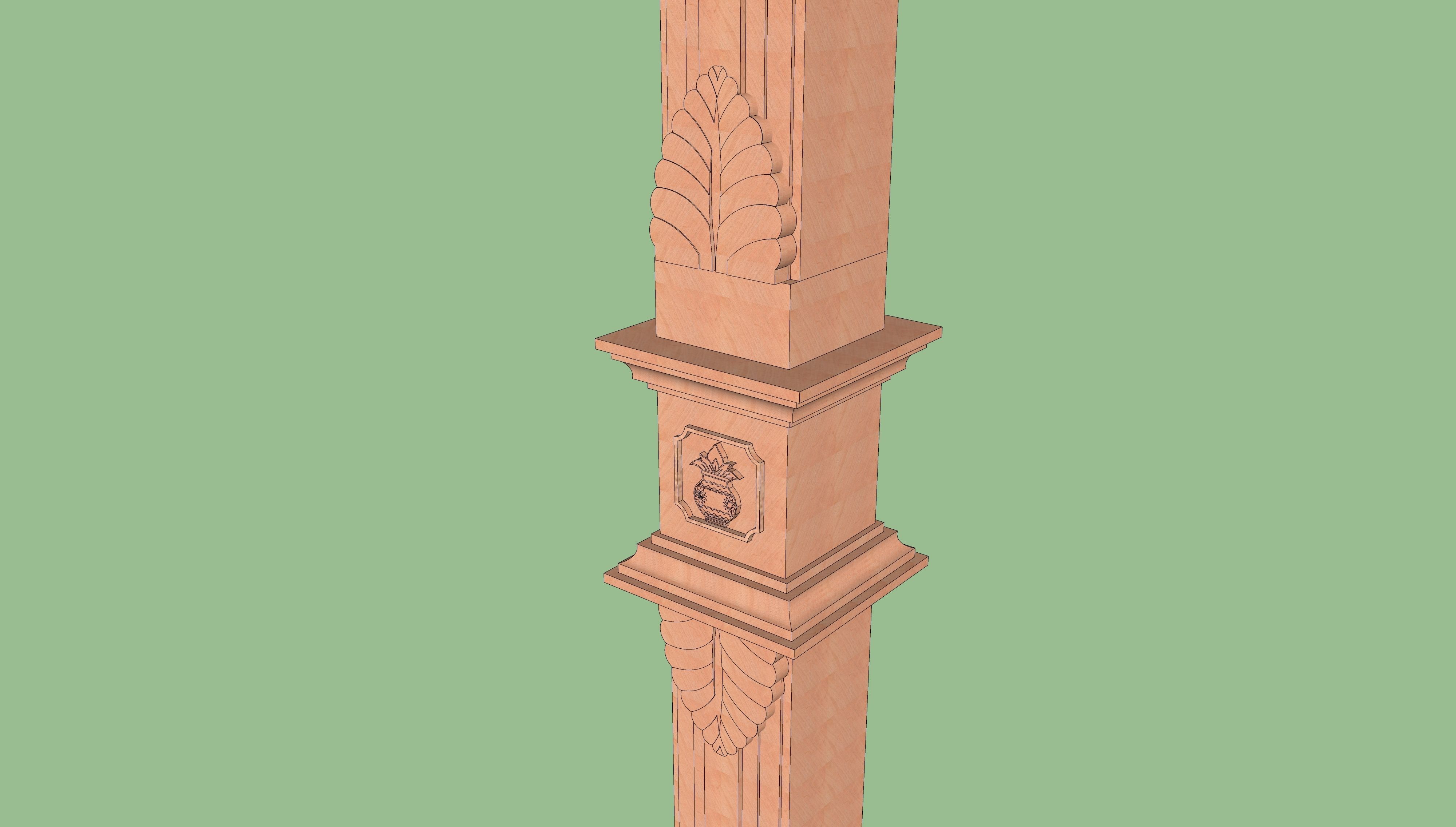 3D model indian jodhpuri stone piller column VR / AR / low-poly | CGTrader