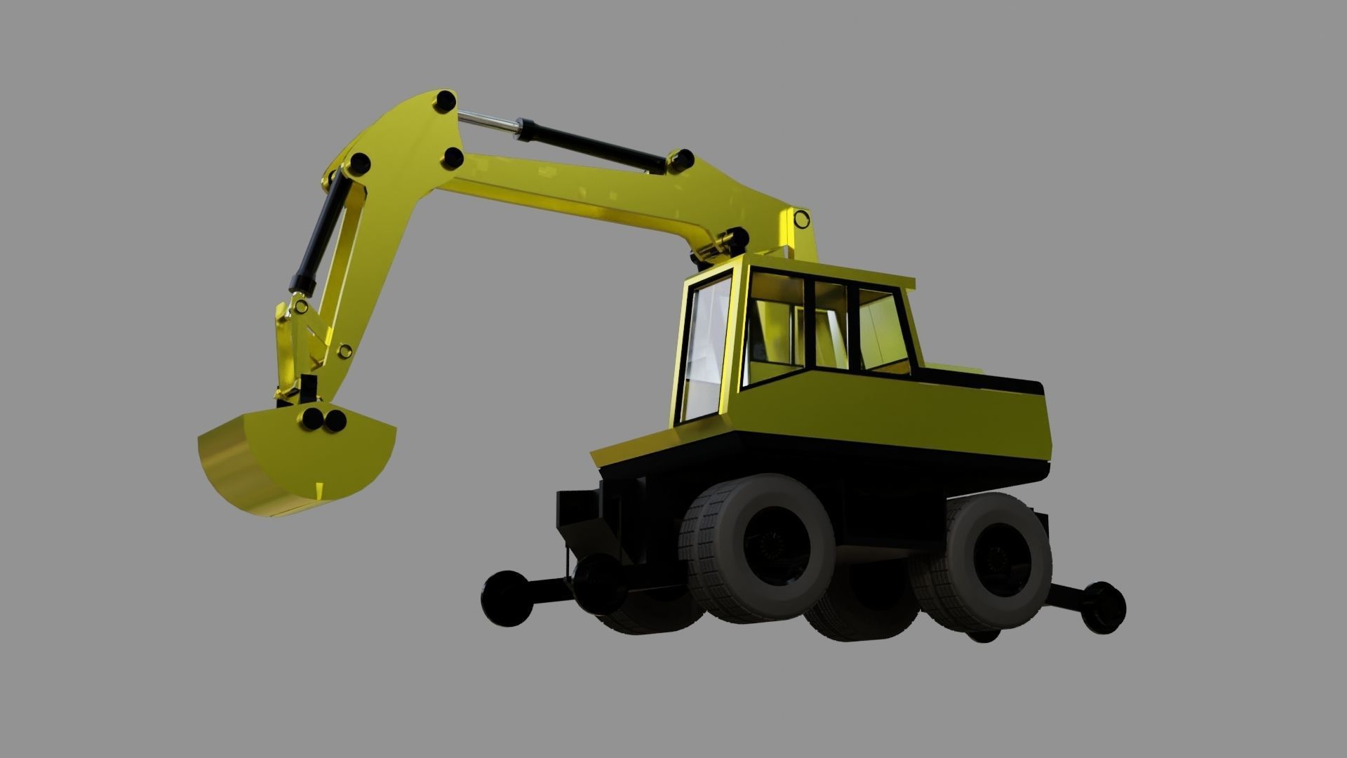 3D model Railroad excavator VR / AR / low-poly | CGTrader