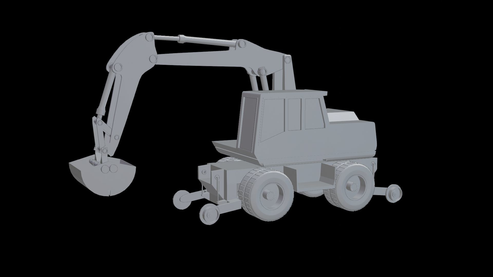3D model Railroad excavator VR / AR / low-poly | CGTrader