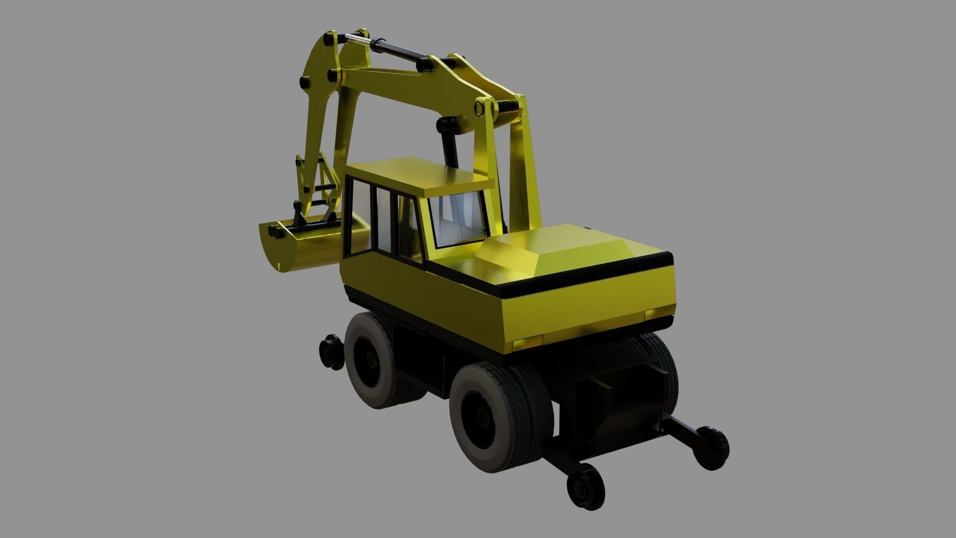 3D model Railroad excavator VR / AR / low-poly | CGTrader