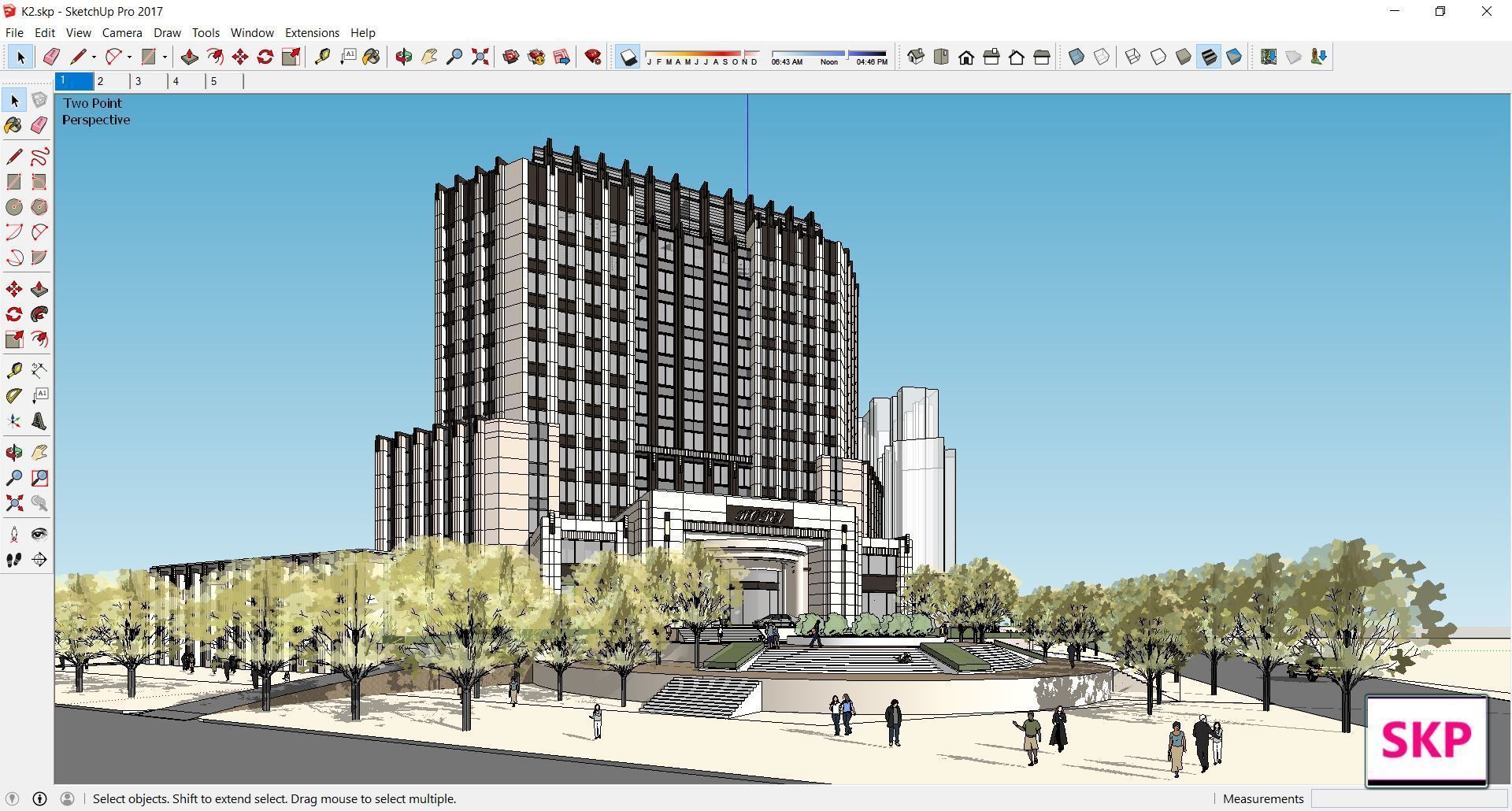 Sketchup Hotel K2 3D model | CGTrader