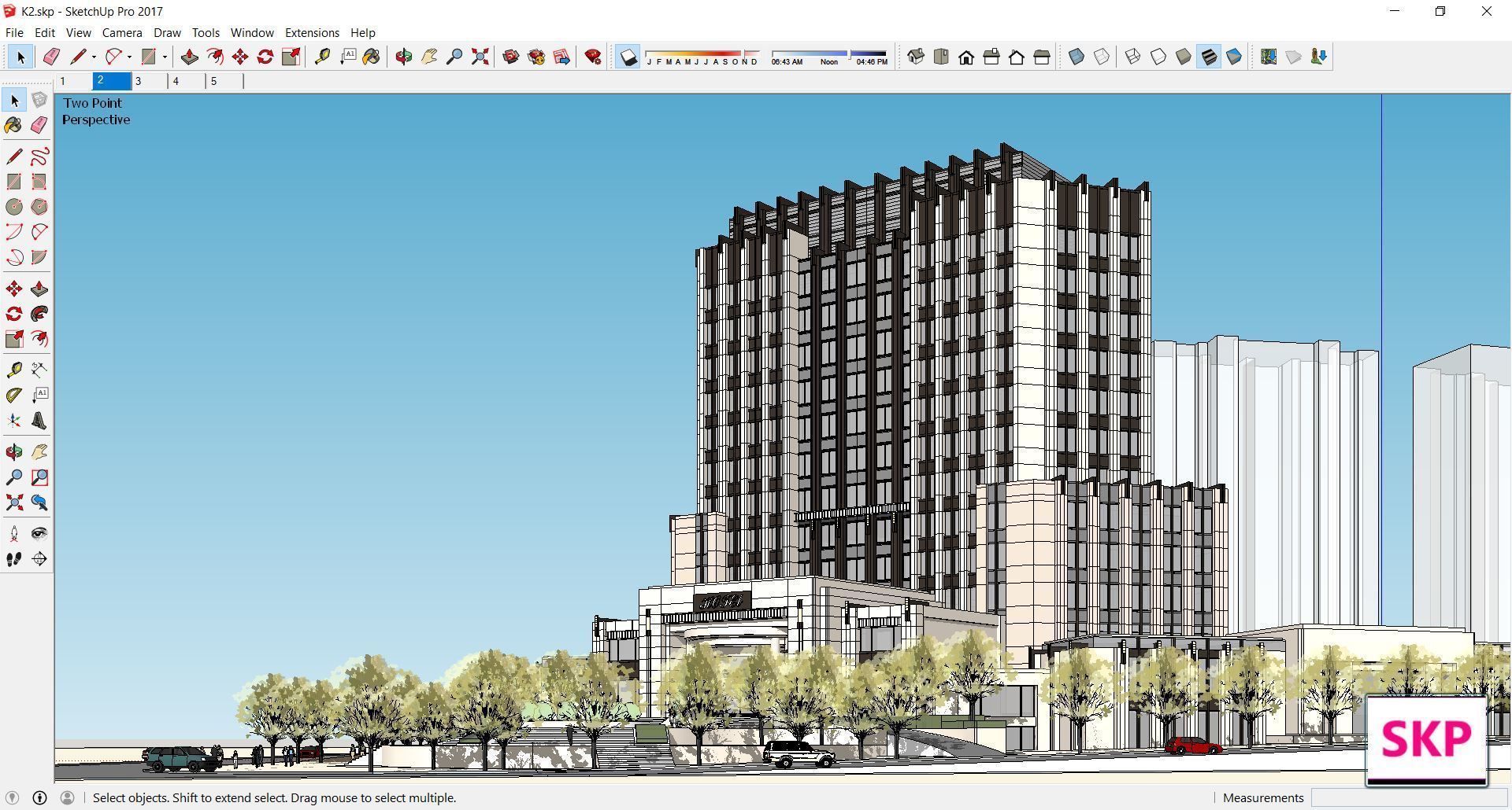 Sketchup Hotel K2 3D model | CGTrader
