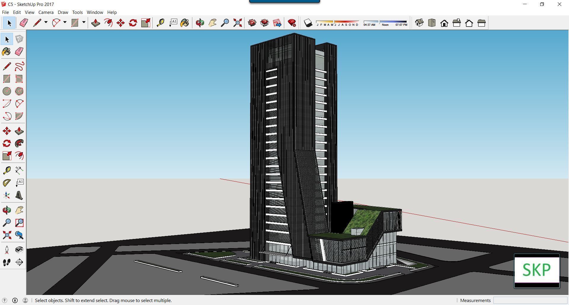 Sketchup Tower C5 free 3D model | CGTrader