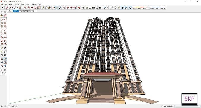 Sketchup Tower C6 3D model | CGTrader