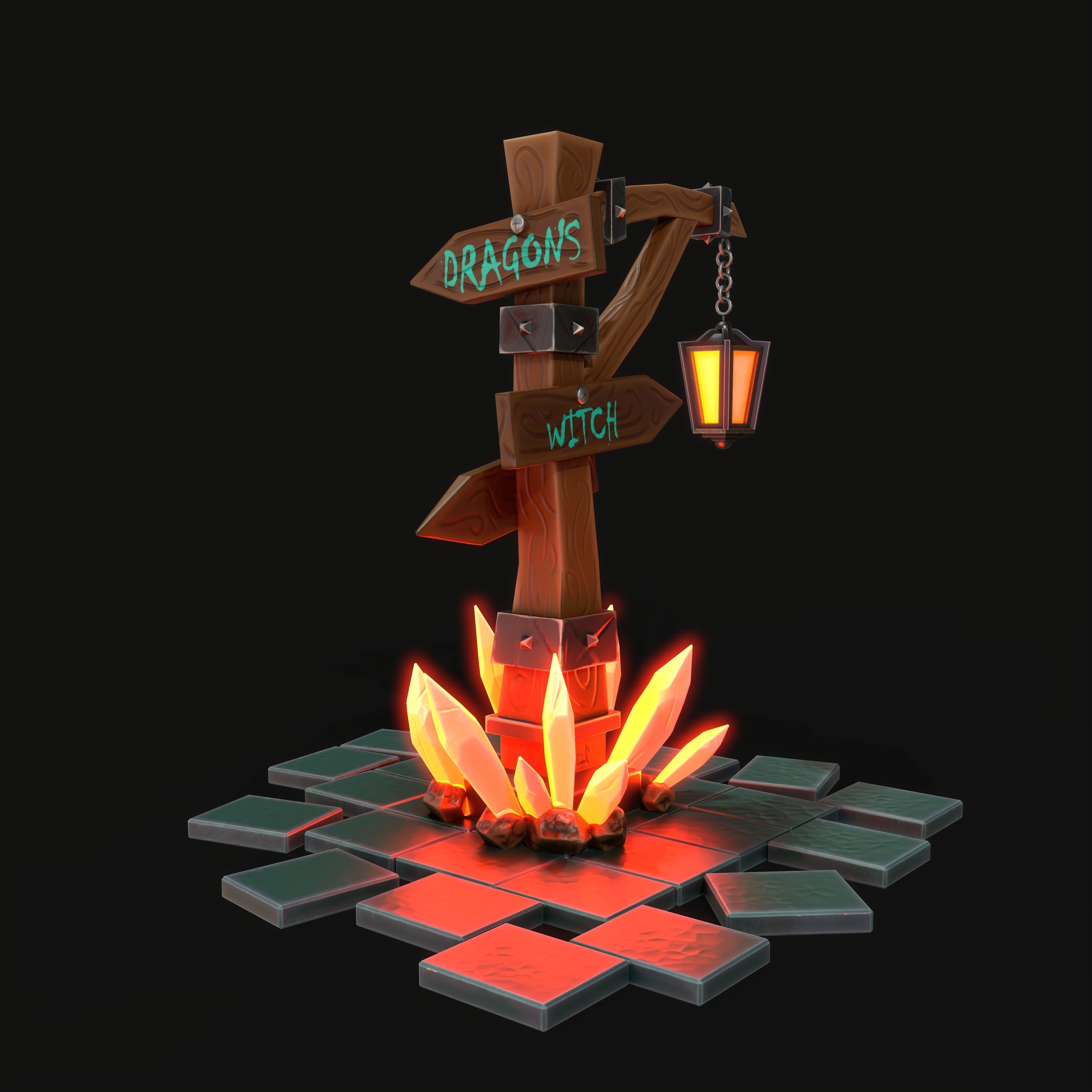 3D model Road sign in cartoon style VR / AR / low-poly | CGTrader