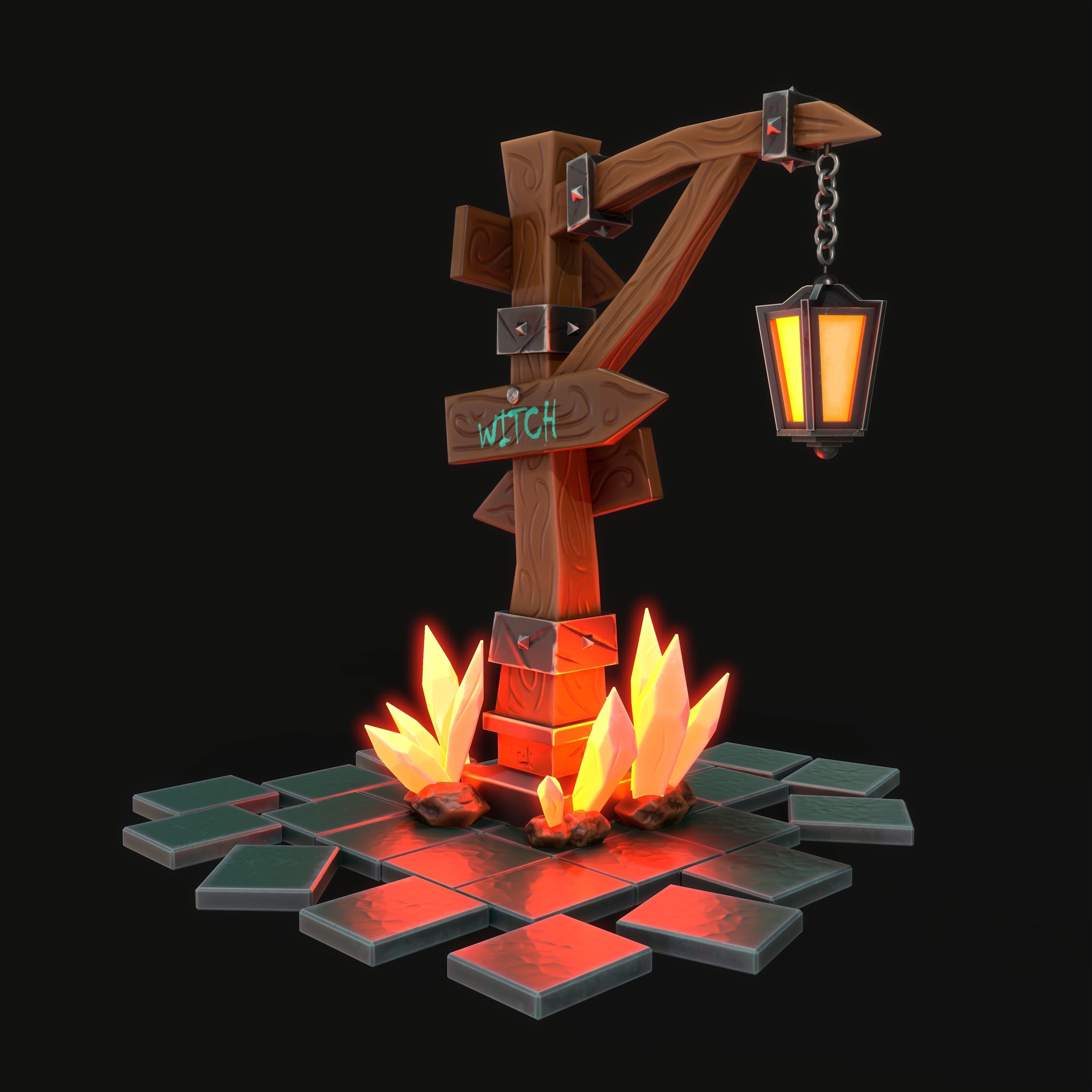 3D model Road sign in cartoon style VR / AR / low-poly | CGTrader