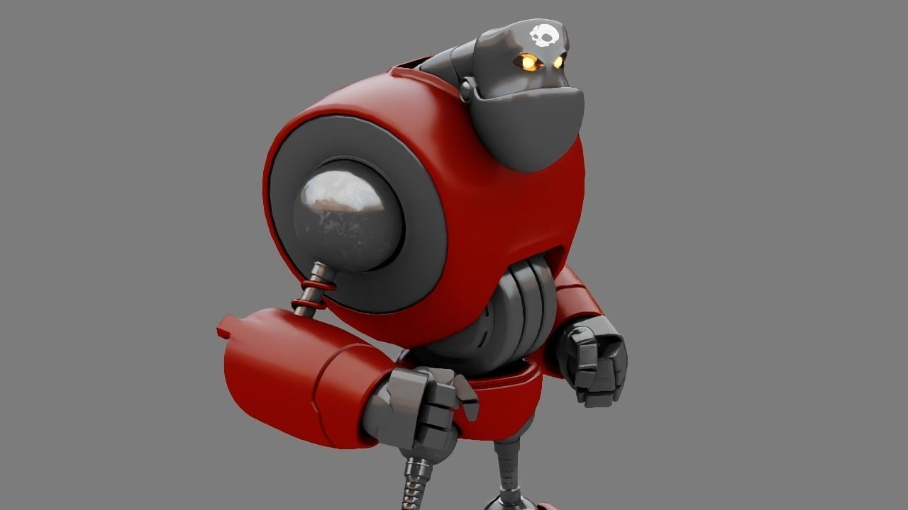 Crazy Frog Robot rigged character 3D model rigged | CGTrader