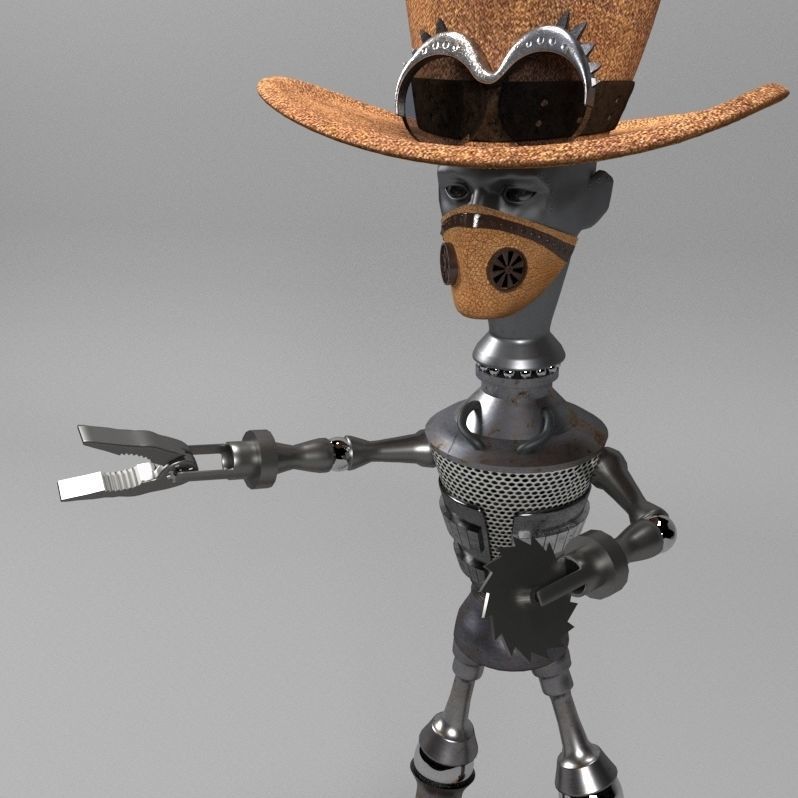 Character robot Tim-tool 3D model rigged | CGTrader