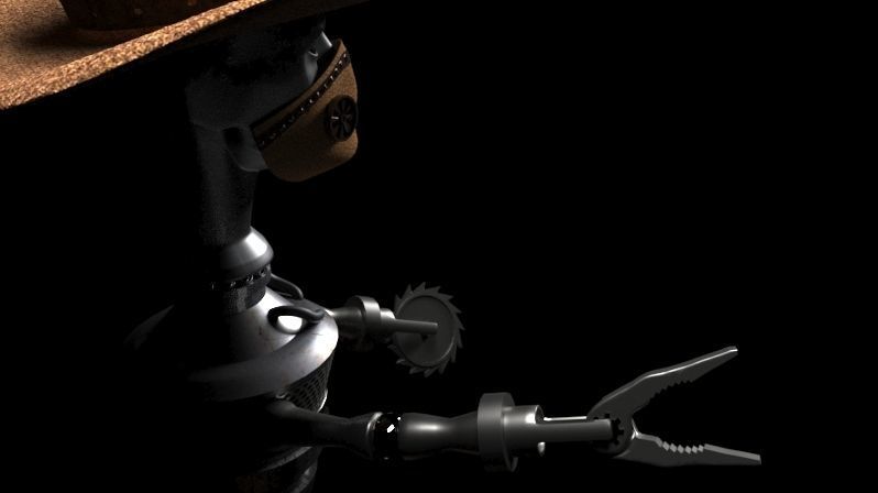 Character robot Tim-tool 3D model rigged | CGTrader