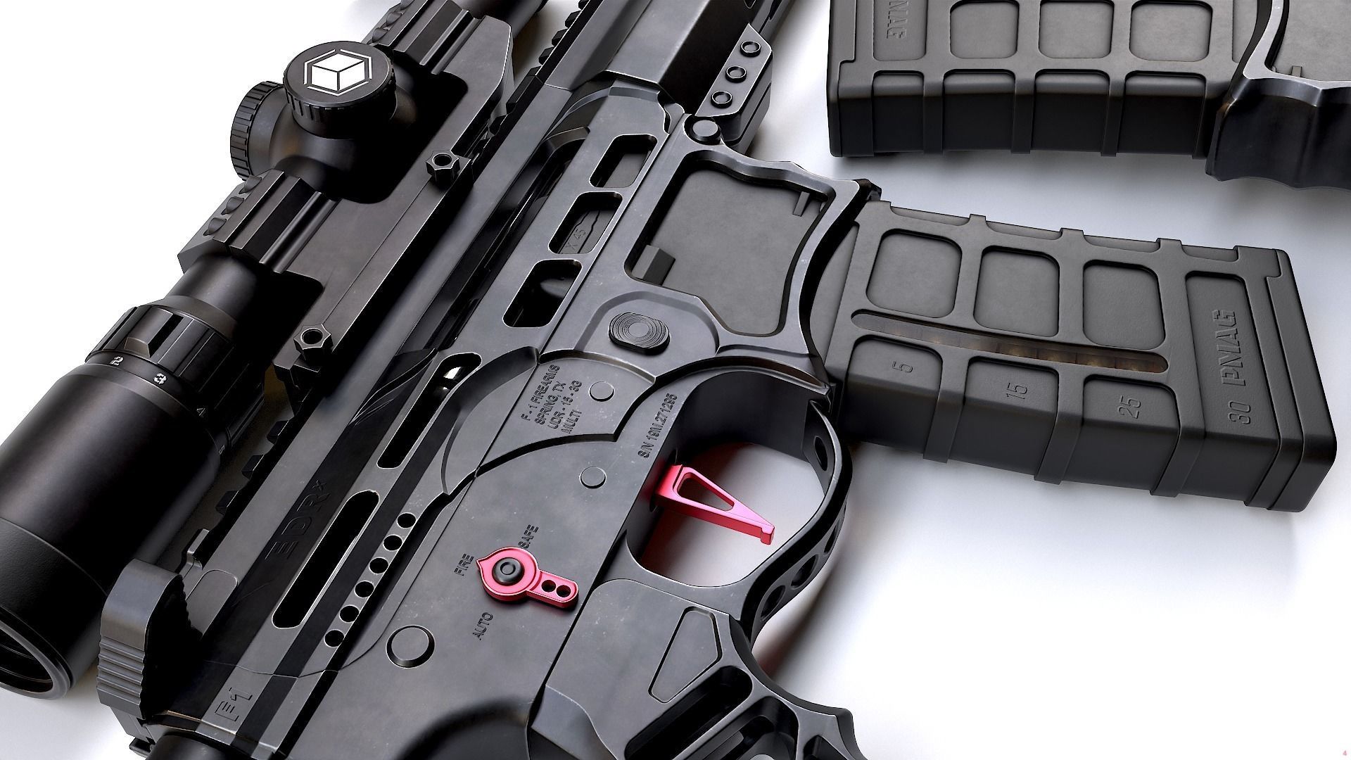 3D model M4 Skeletonized F1 Firearms VR / AR / low-poly | CGTrader