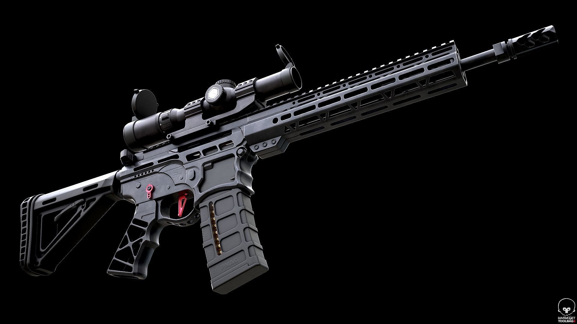 3D model M4 Skeletonized F1 Firearms VR / AR / low-poly | CGTrader