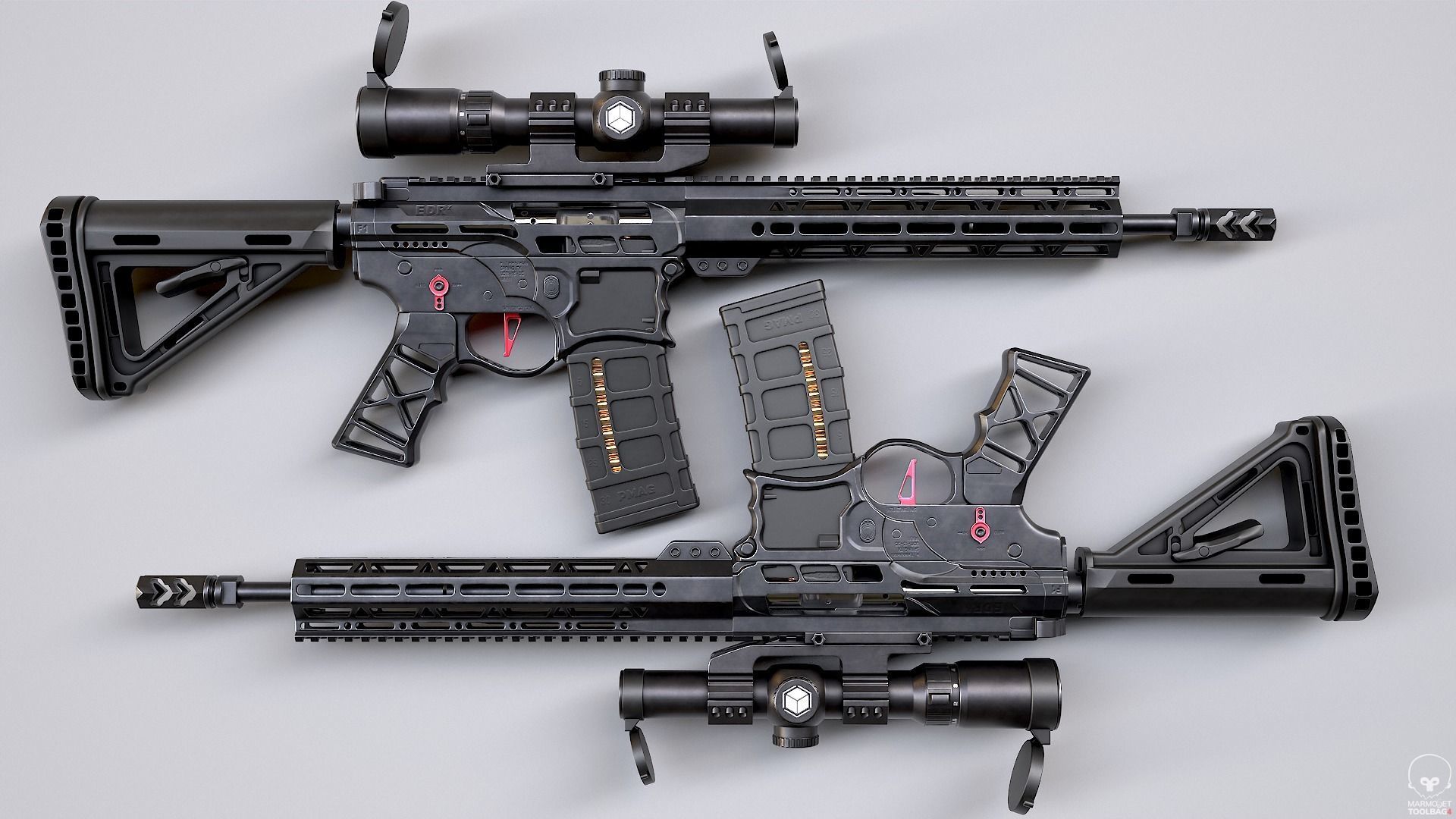 3D model M4 Skeletonized F1 Firearms VR / AR / low-poly | CGTrader