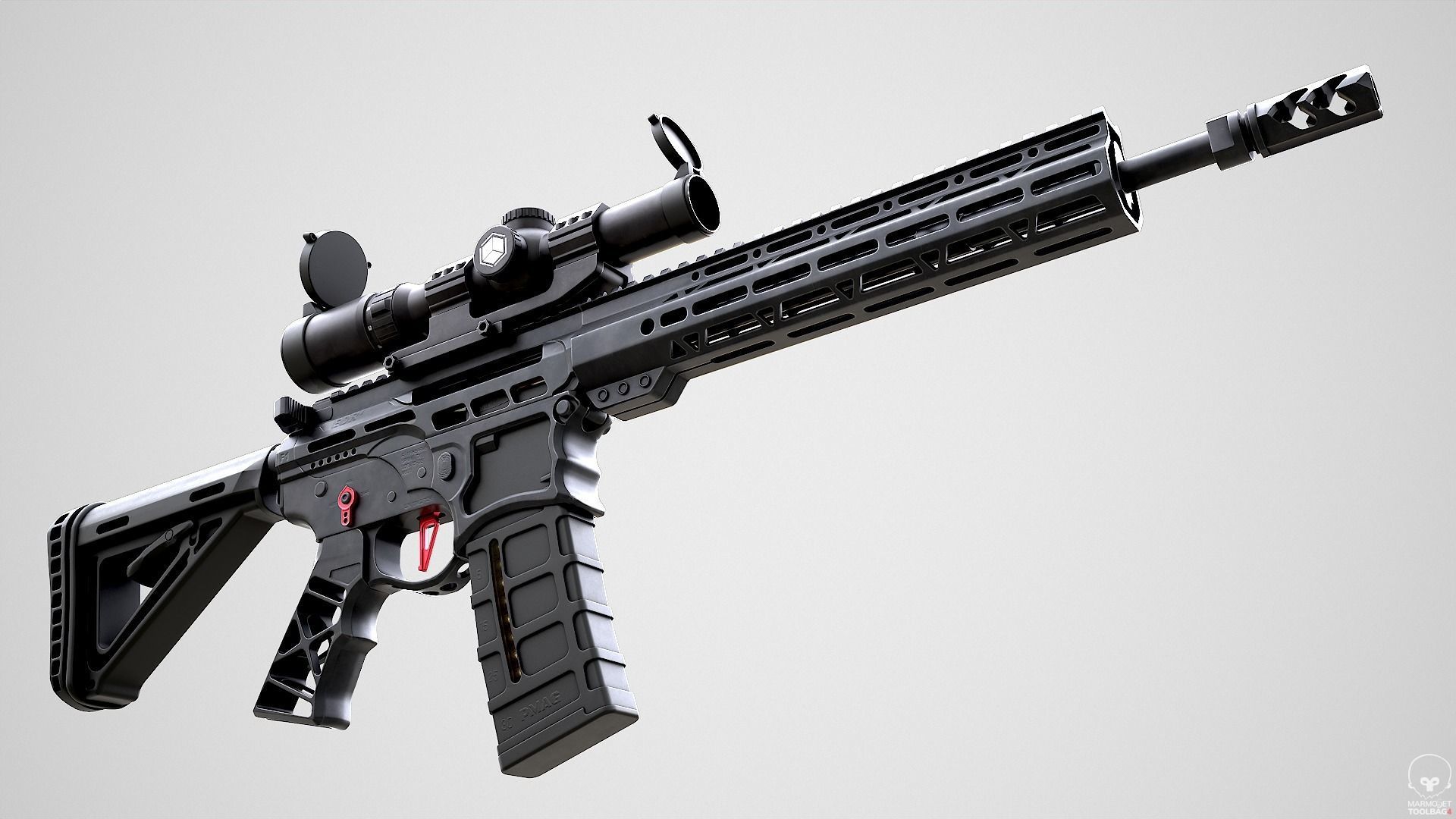 3D model M4 Skeletonized F1 Firearms VR / AR / low-poly | CGTrader