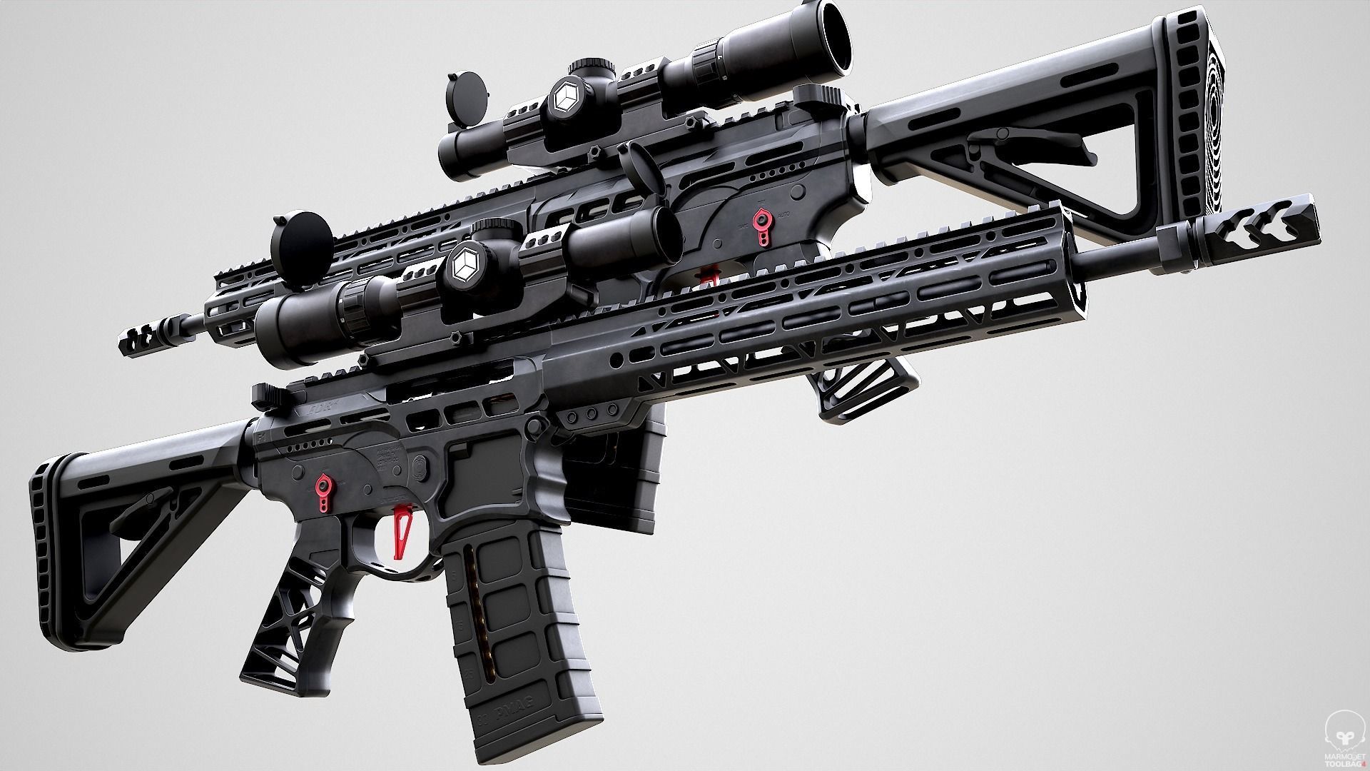 3D model M4 Skeletonized F1 Firearms VR / AR / low-poly | CGTrader