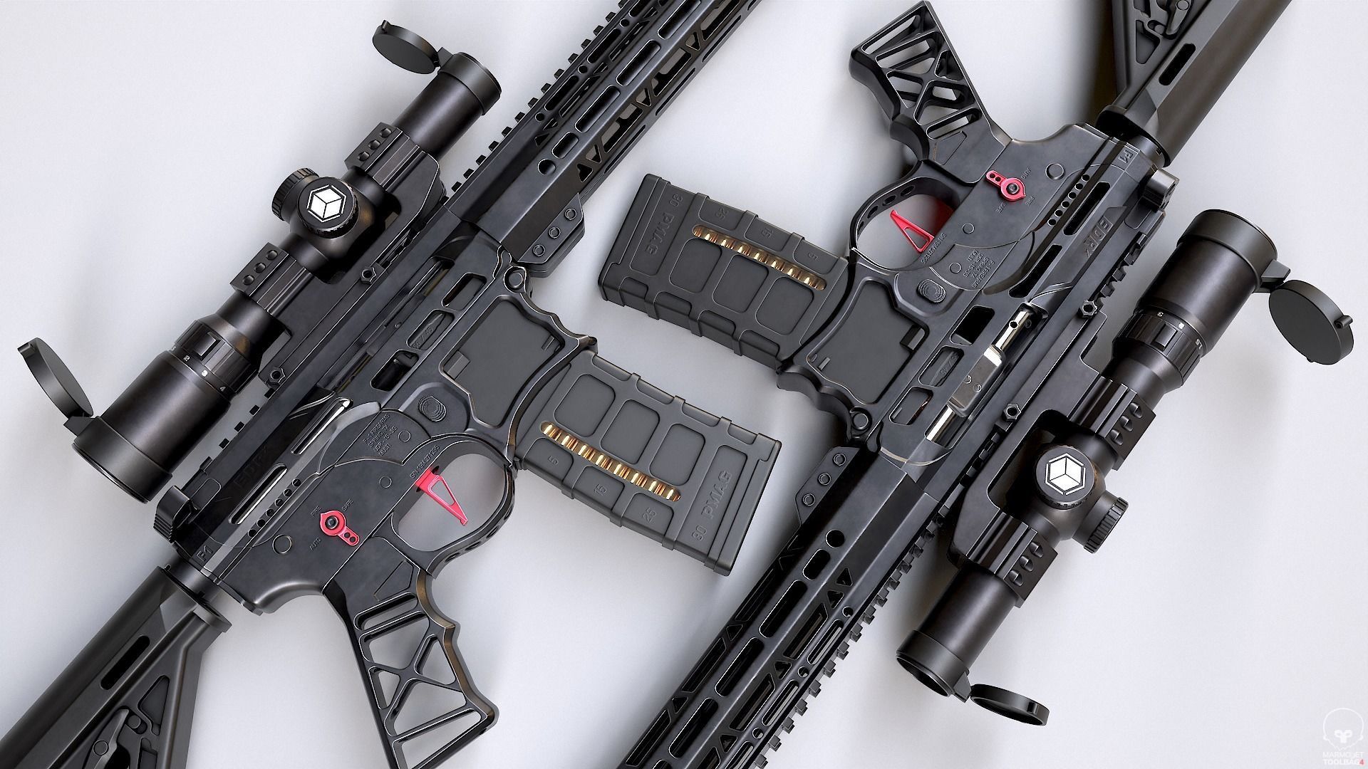 3D model M4 Skeletonized F1 Firearms VR / AR / low-poly | CGTrader