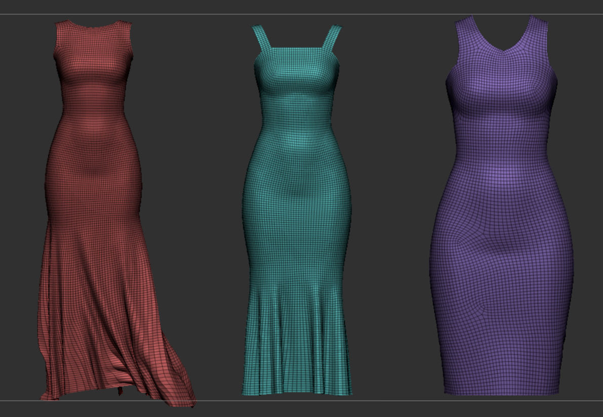 Female dress 3D model | CGTrader