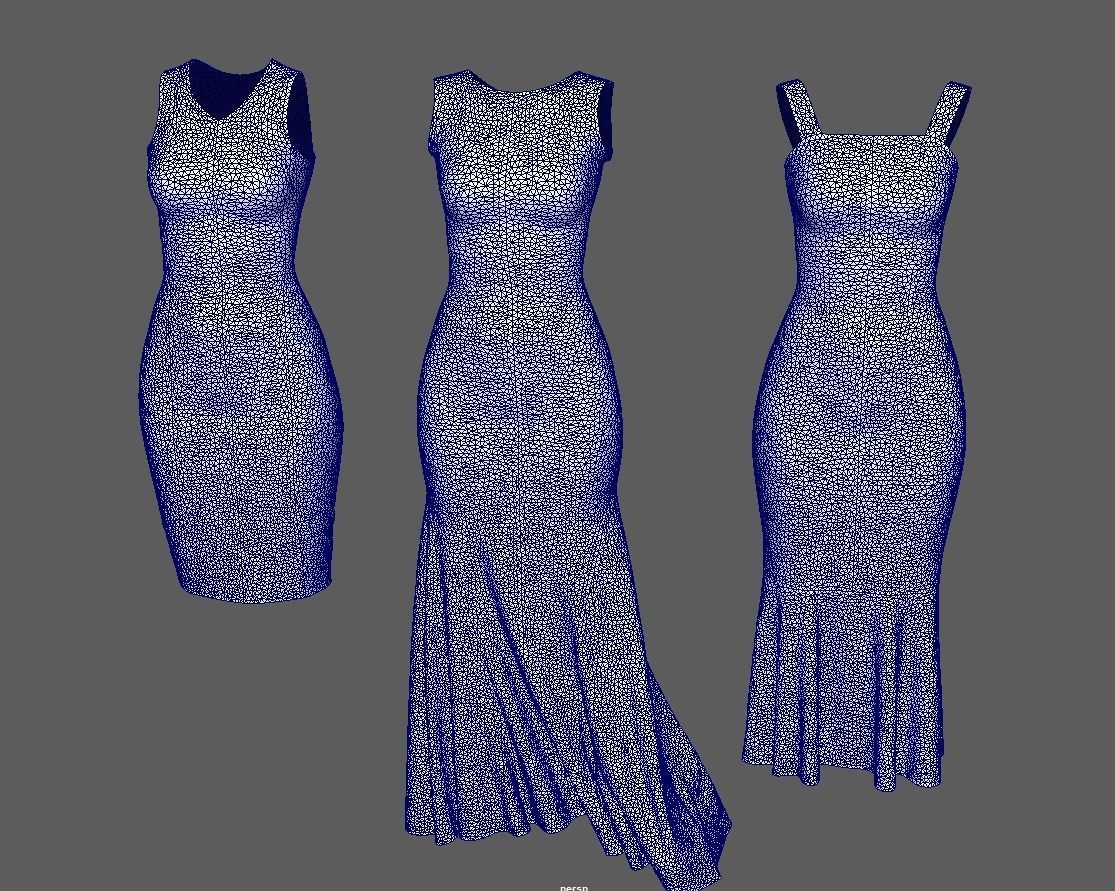 Female dress 3D model | CGTrader