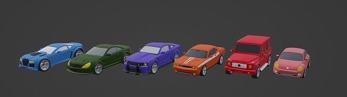 3D model Car Pack VR / AR / low-poly | CGTrader
