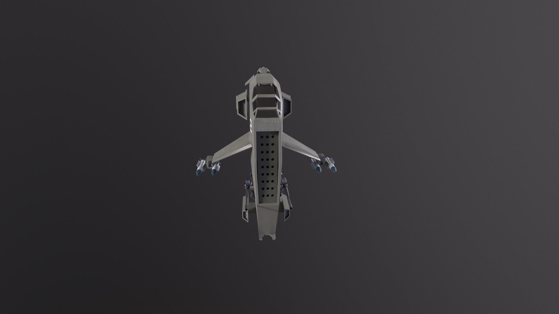 3D model starship fighter lowpoly model SCI fi VR / AR / low-poly ...