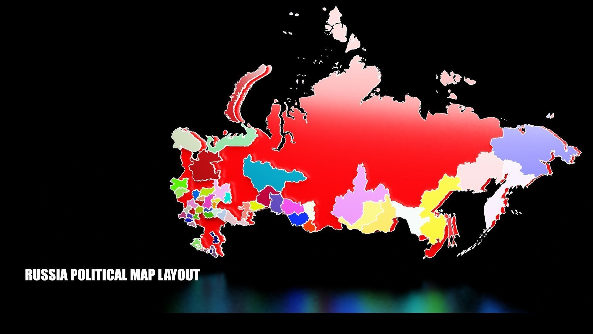 3D model RUSSIA POLITICAL MAP LAYOUT VR / AR / low-poly | CGTrader
