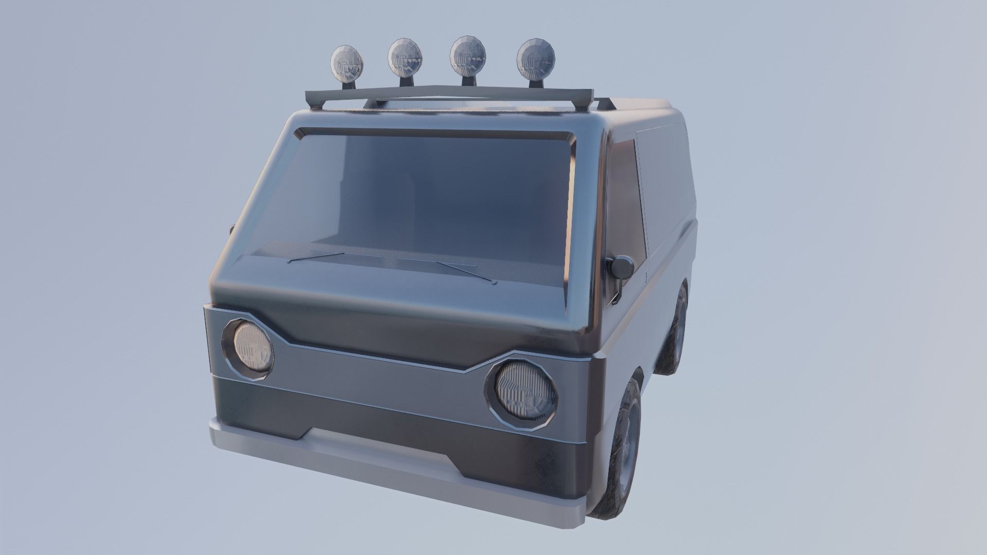 Van 3D Model Game Ready silver free VR / AR / low-poly 3D model | CGTrader