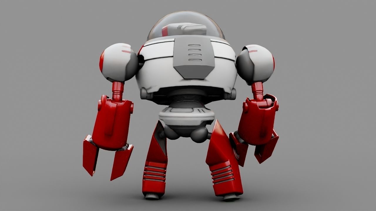 Toon Droid rigged - animated character 3D model animated rigged | CGTrader