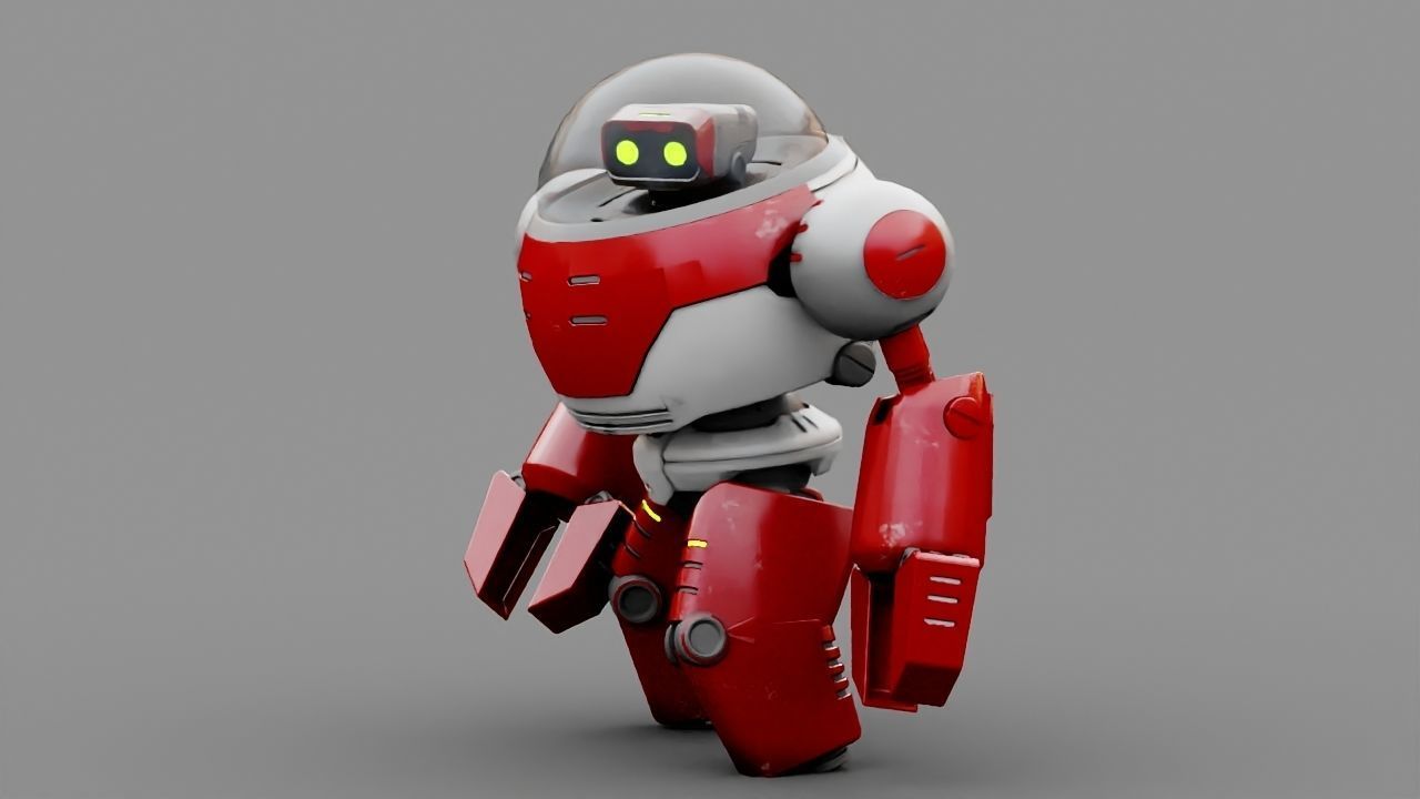 Toon Droid rigged - animated character 3D model animated rigged | CGTrader