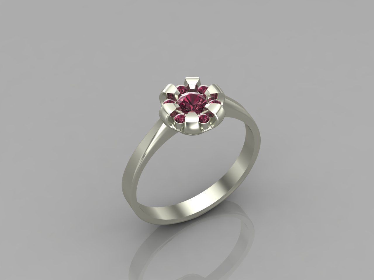 Women Ring With Stone Mix Model 3DM 44 3D model 3D printable | CGTrader
