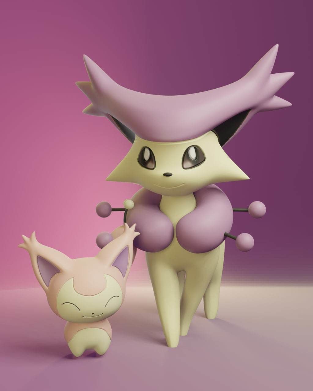 Pokemon - Skitty and Delcatty 3D model 3D printable | CGTrader