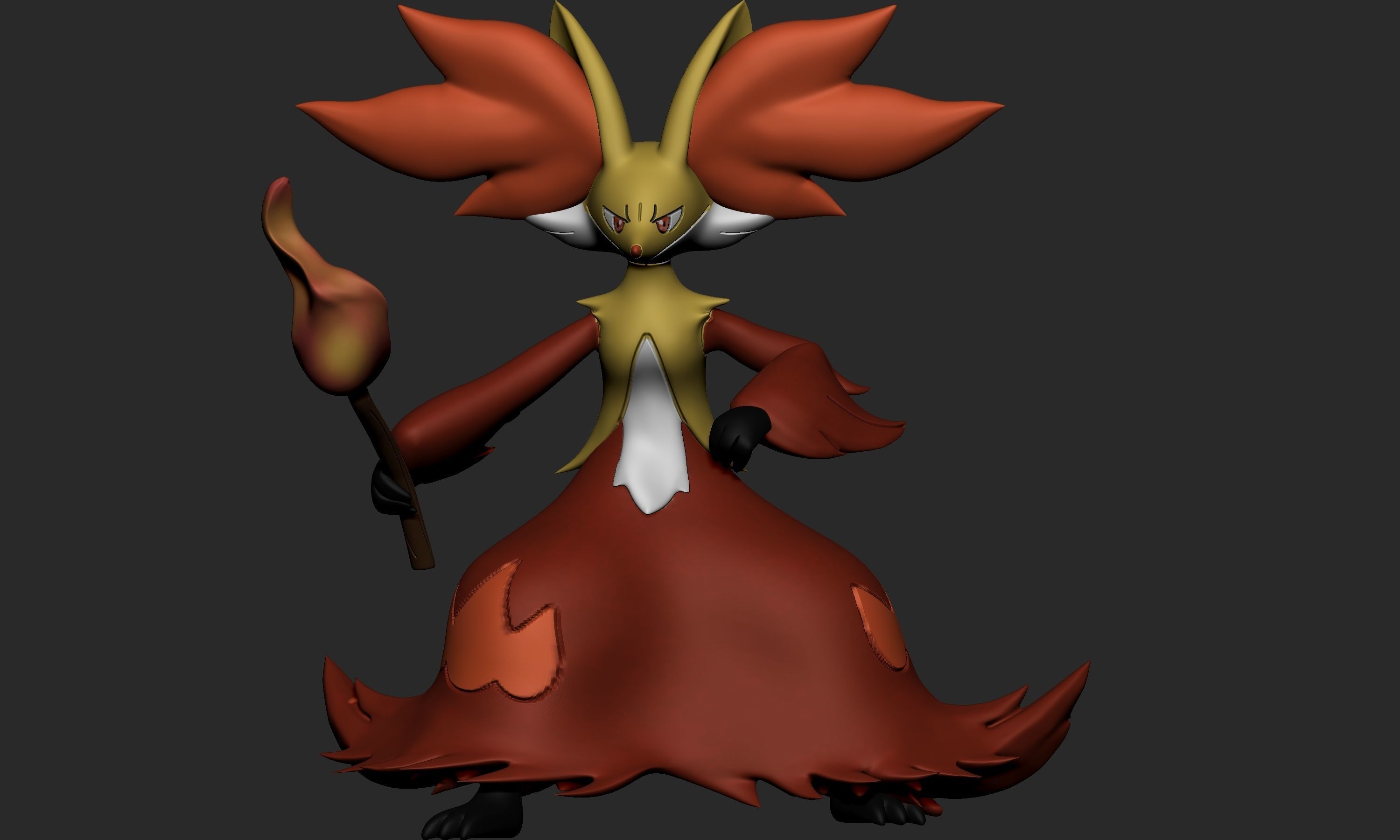 Pokemon - Delphox 3D model 3D printable | CGTrader