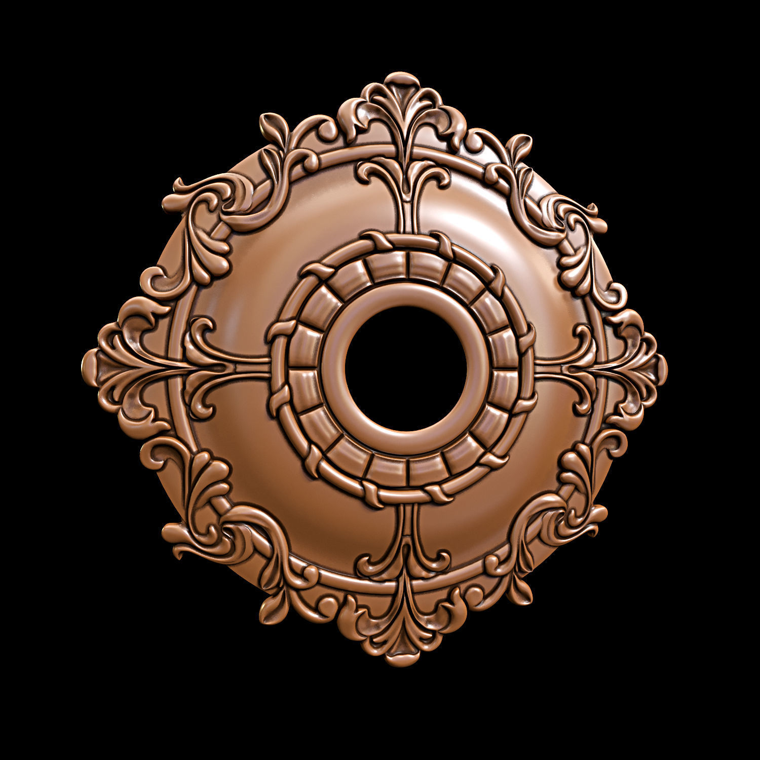 Ceiling Medallion 04 3D model | CGTrader
