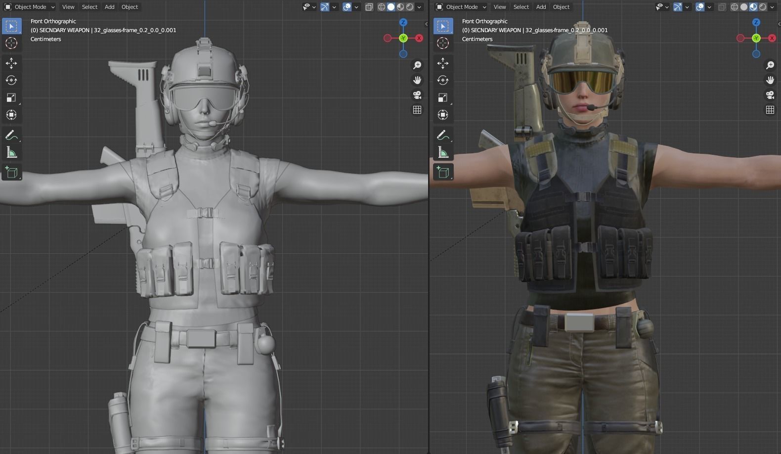 Special Force Girl Base Model free 3D model rigged | CGTrader
