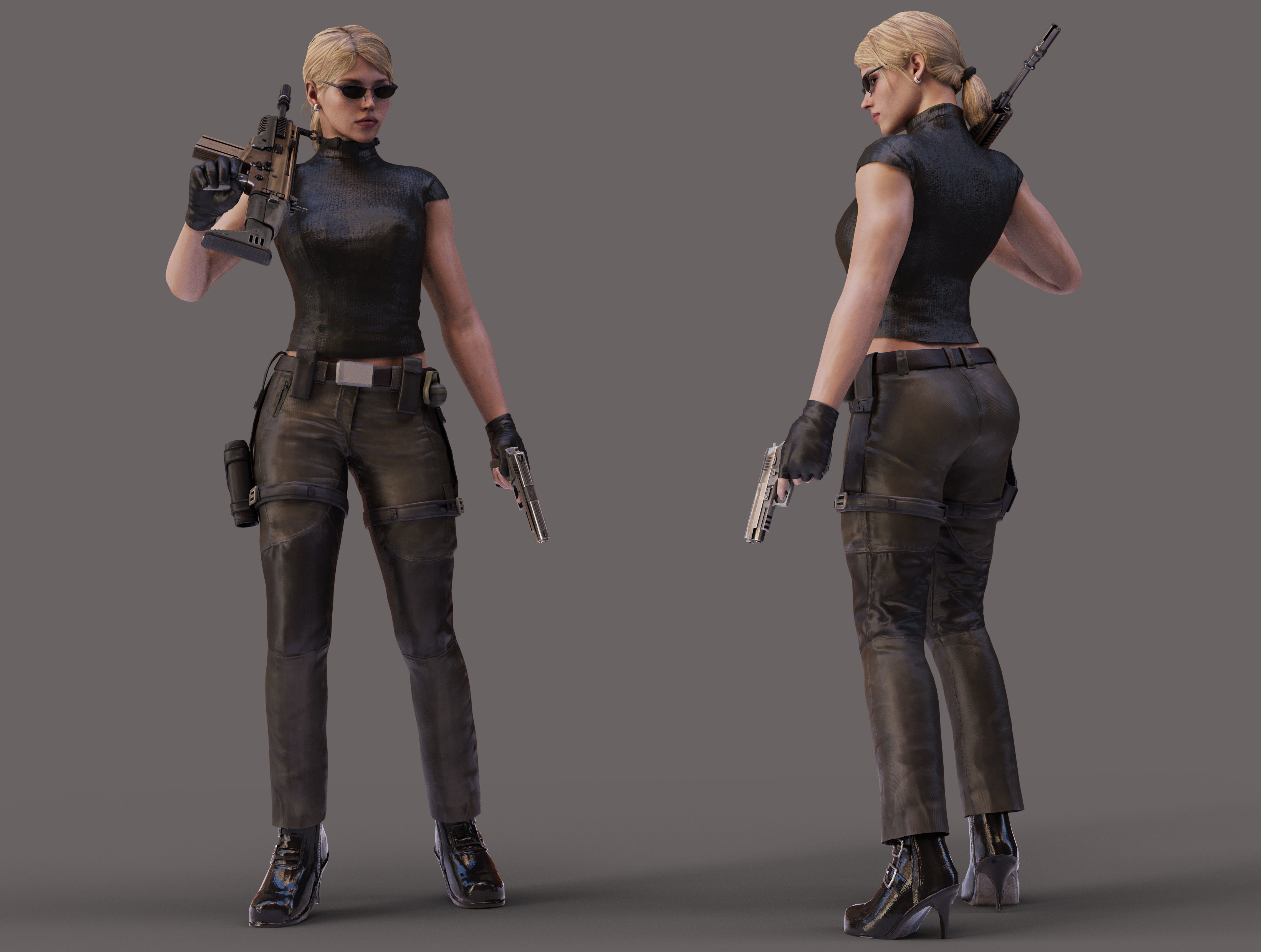 Special Force Girl Base Model free 3D model rigged | CGTrader