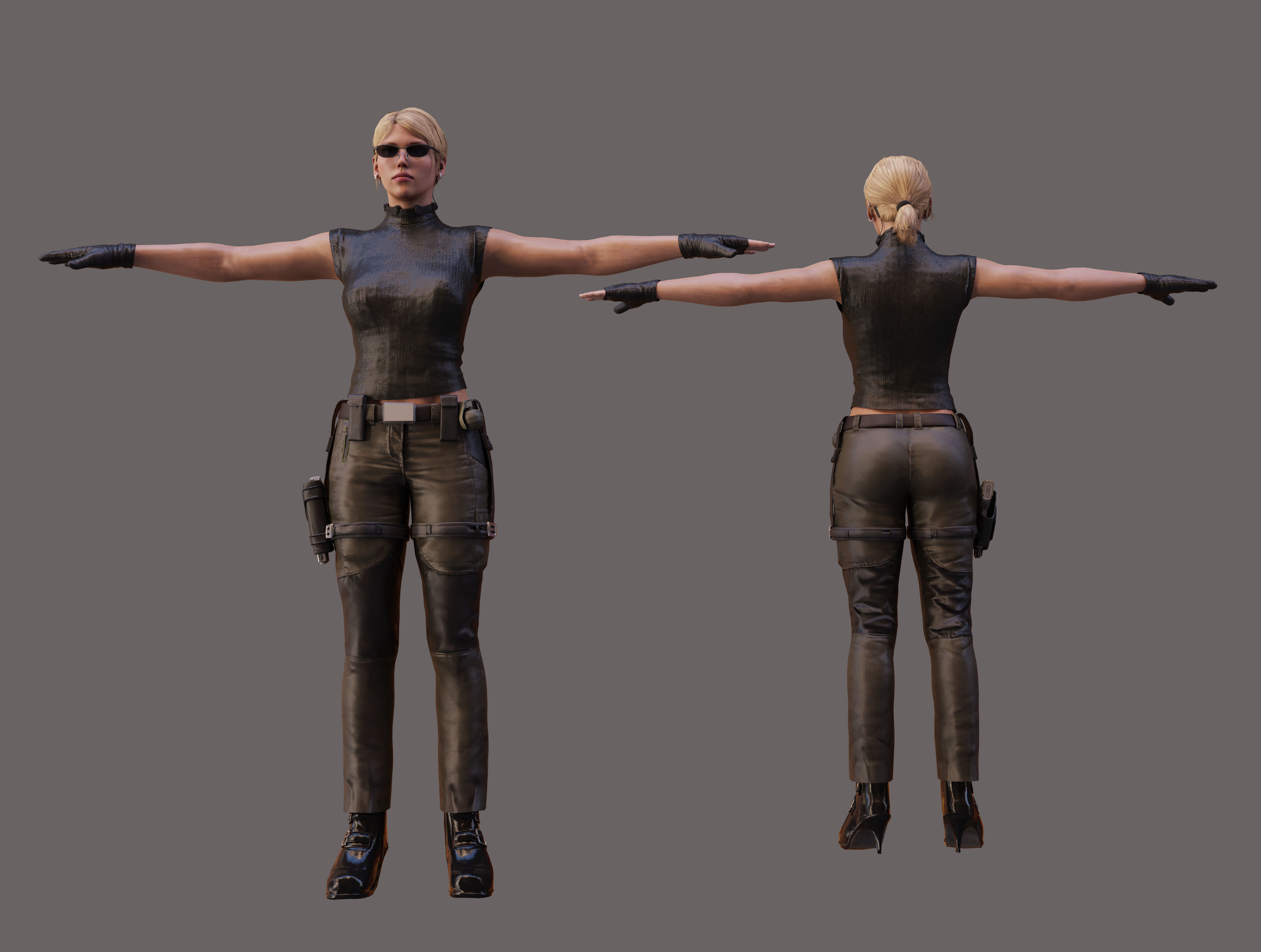 Special Force Girl Base Model free 3D model rigged | CGTrader