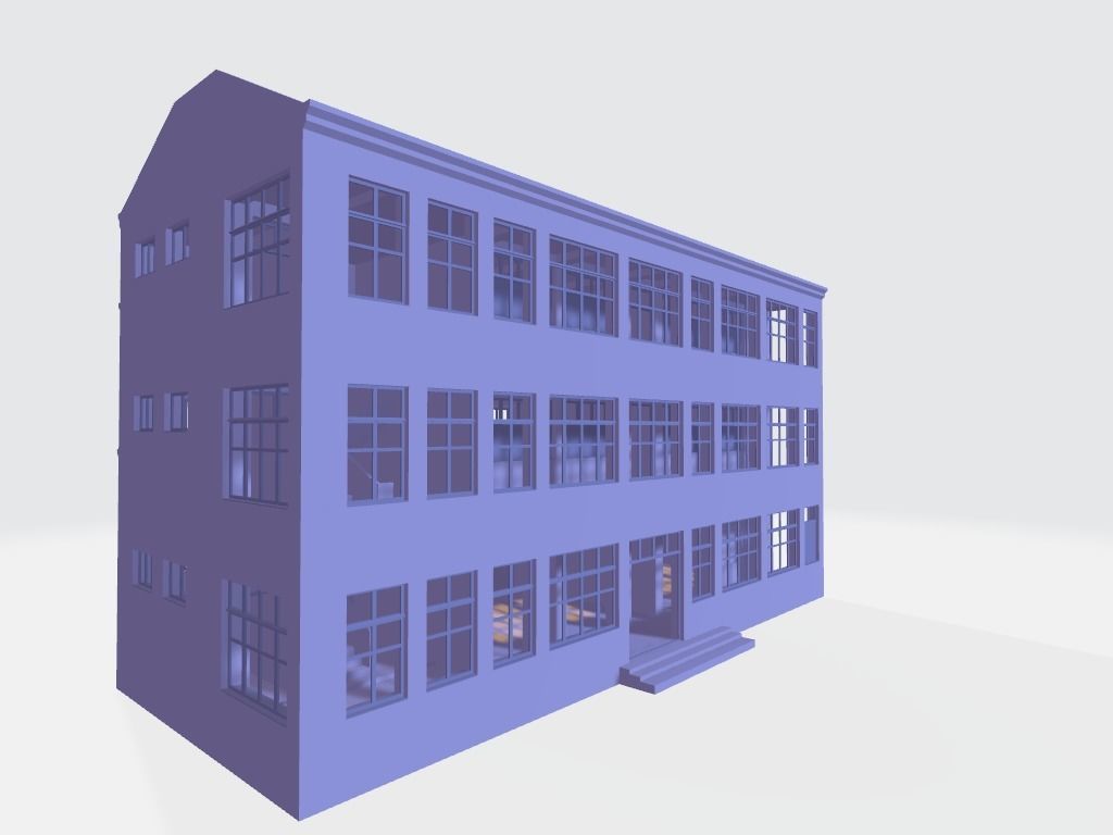 School Building for 3d Art 3D model | CGTrader