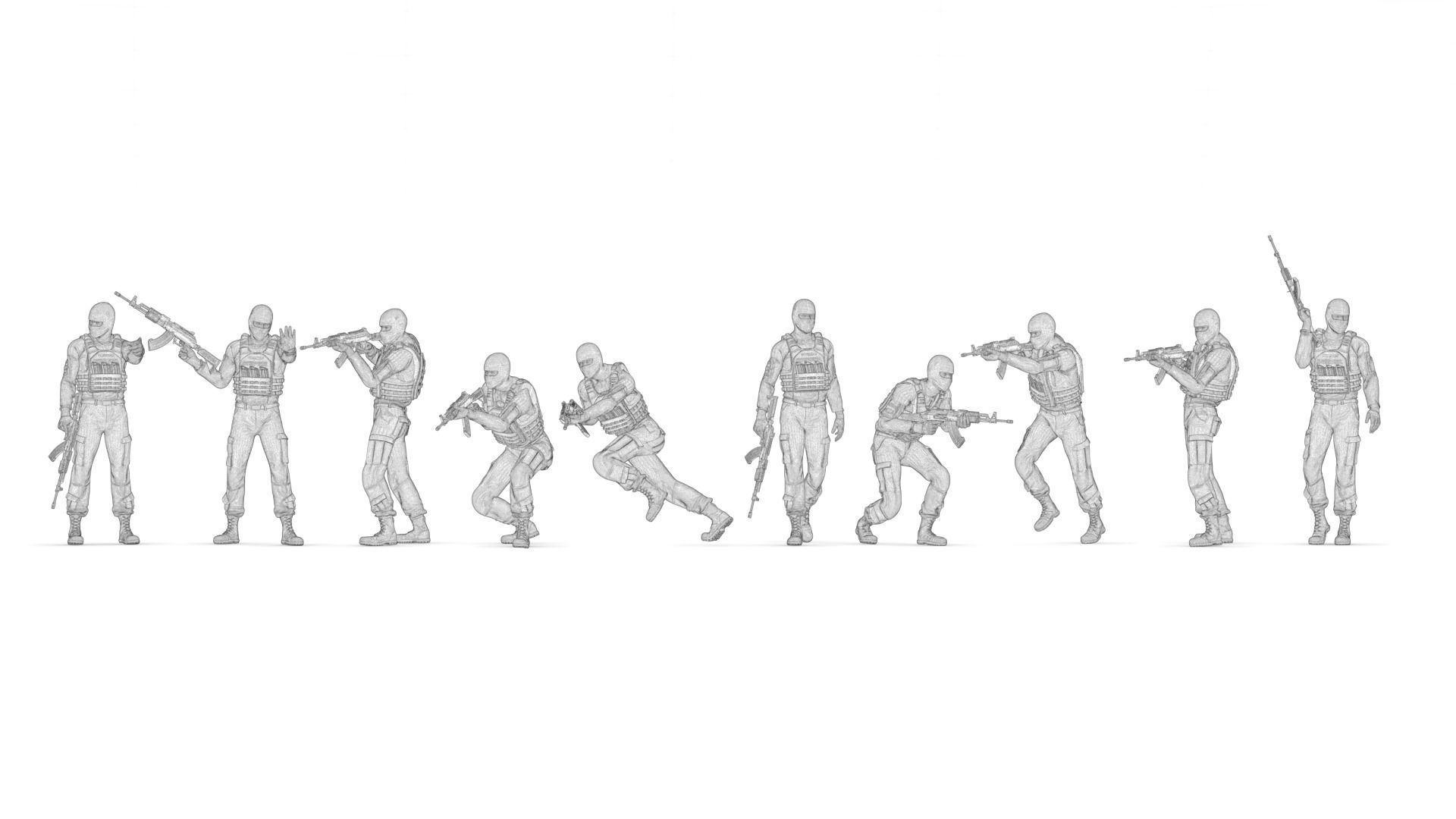 Terrorist 01 3D model 3D printable | CGTrader