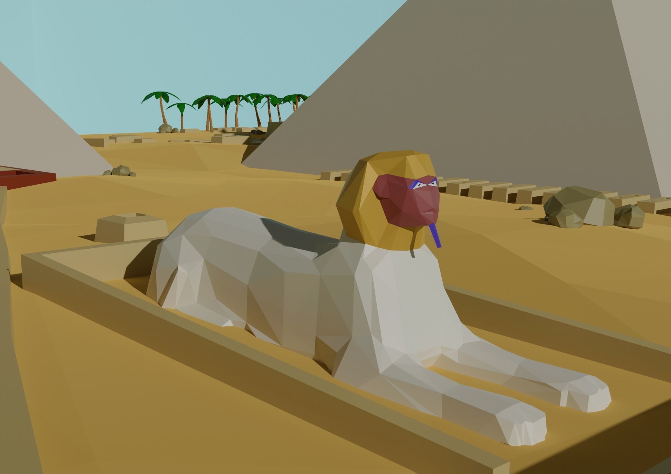 3D model Great Pyramid of Giza VR / AR / low-poly | CGTrader