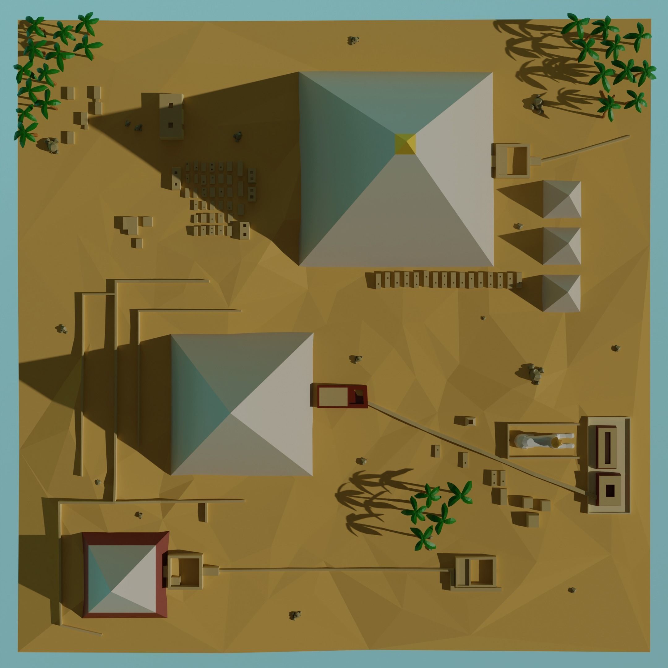 3D model Great Pyramid of Giza VR / AR / low-poly | CGTrader