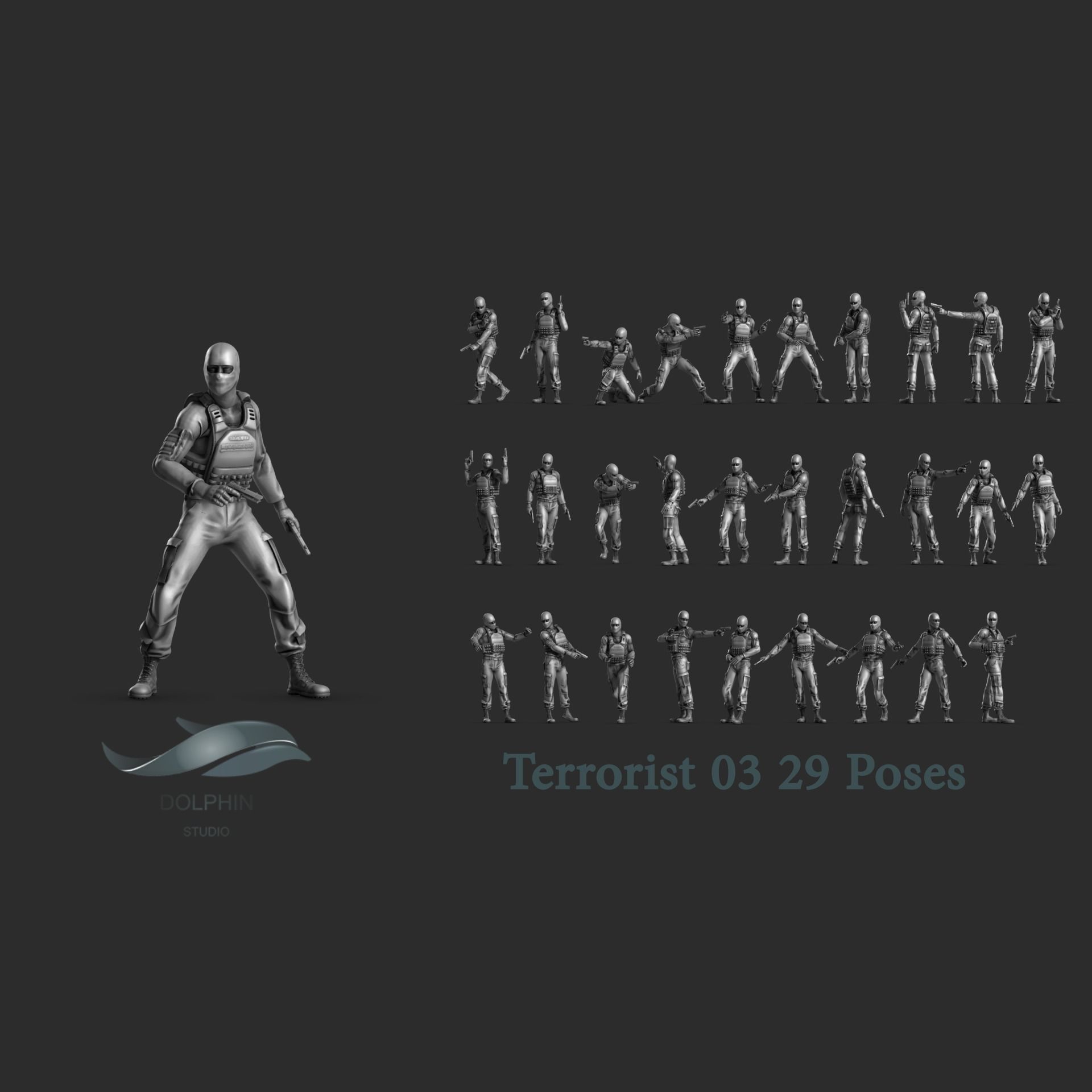 Terrorist 03 3D model 3D printable | CGTrader