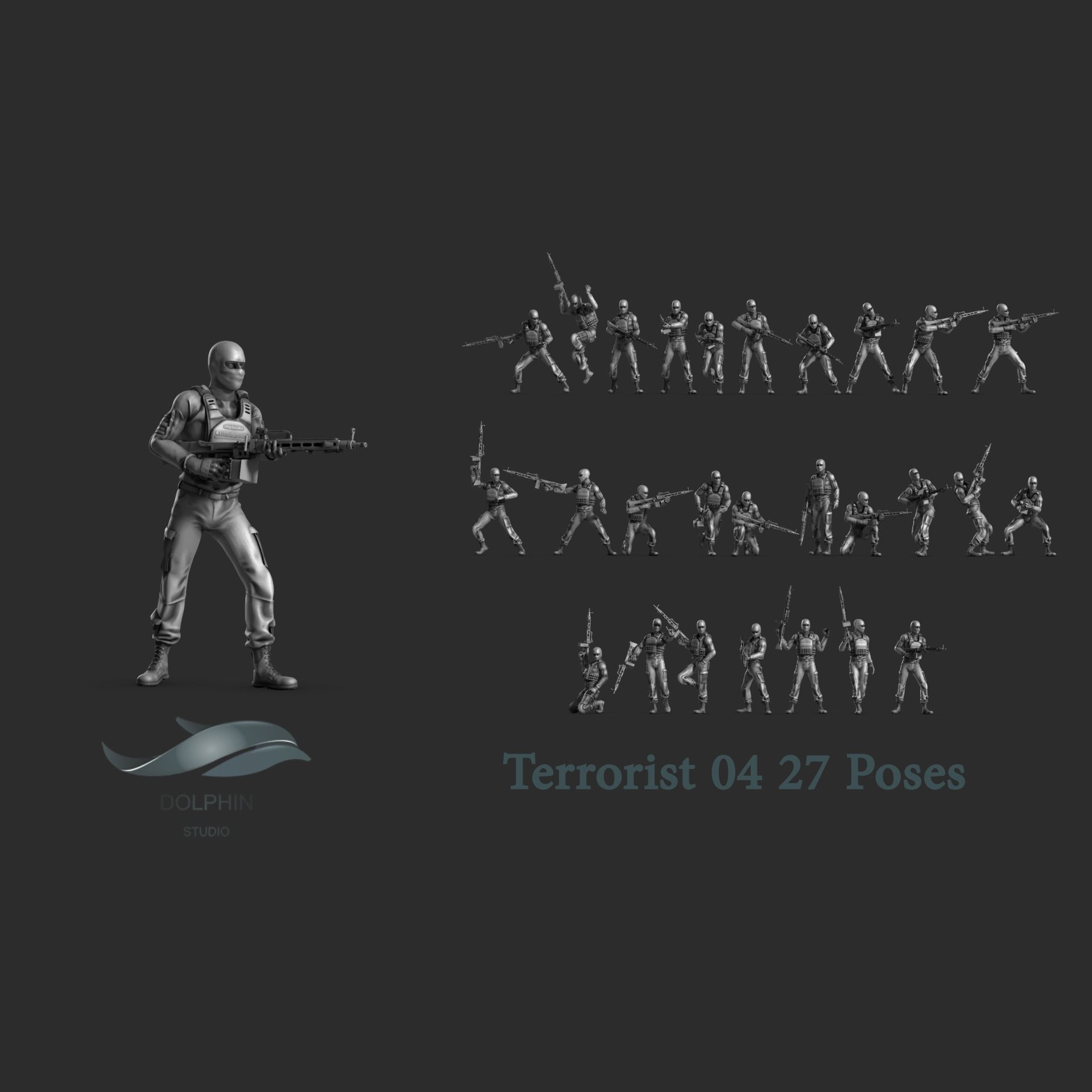 Terrorist 04 3D model 3D printable | CGTrader