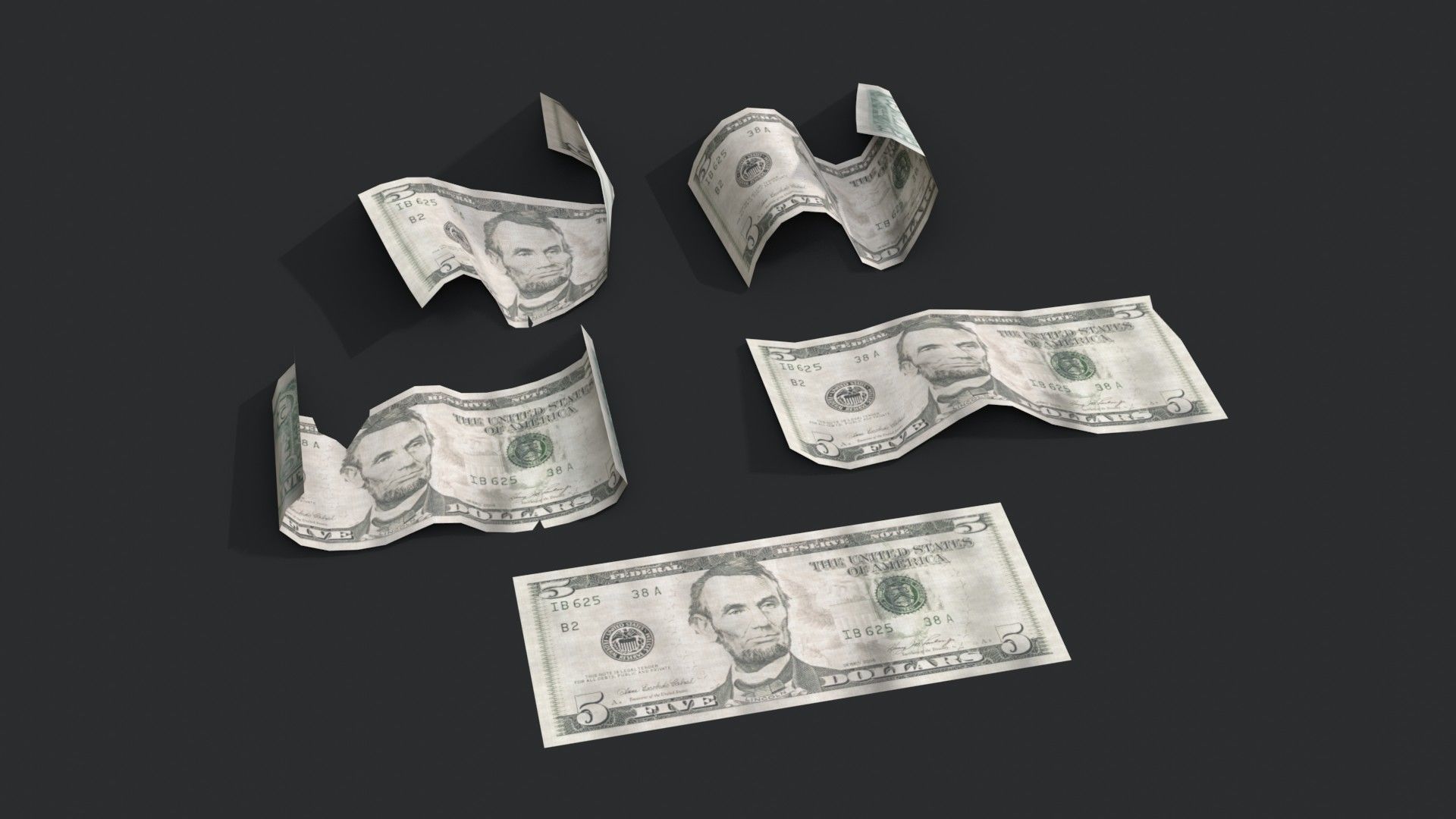 3D model Money Loot - US dollars VR / AR / low-poly | CGTrader