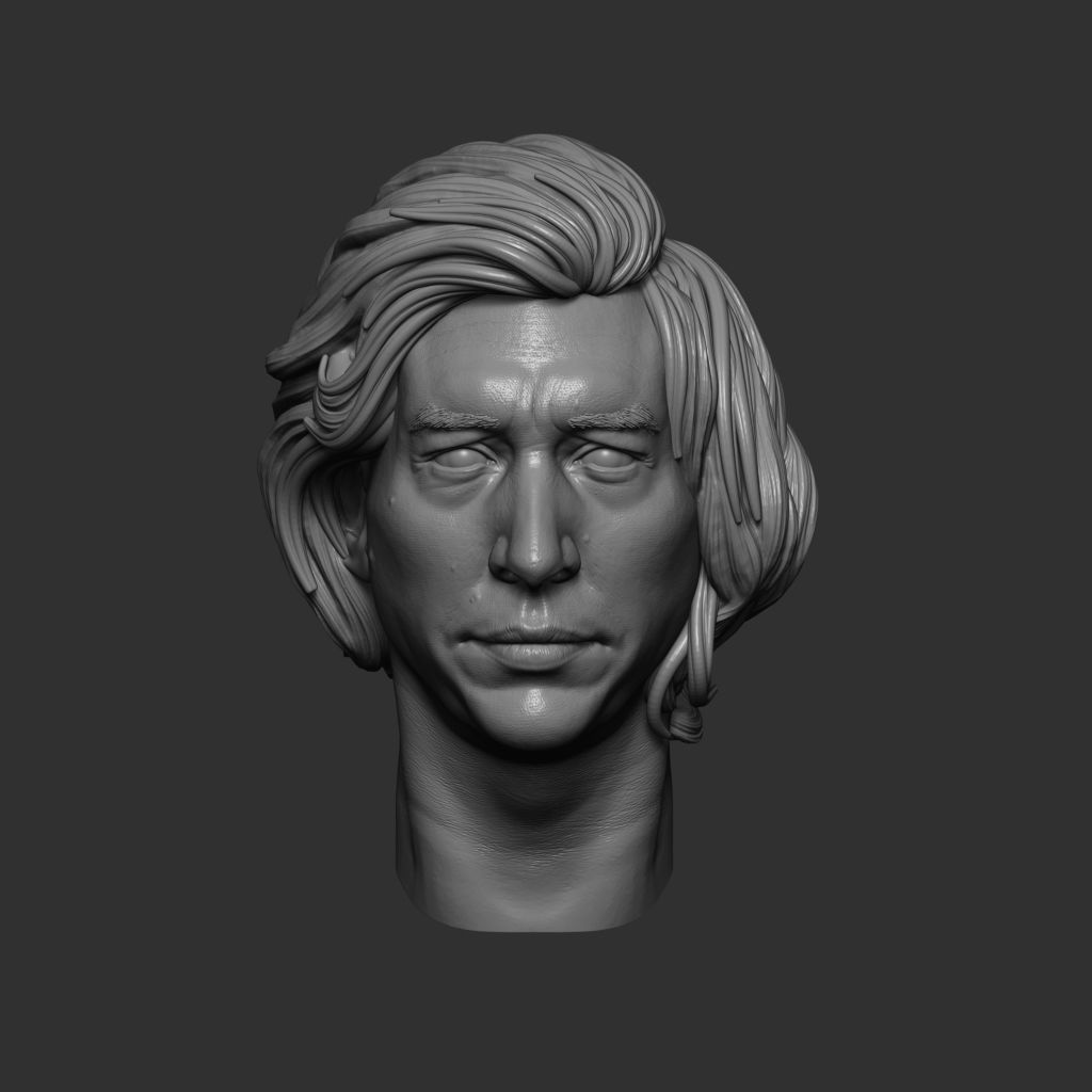 Adam Driver Head 3D model | CGTrader