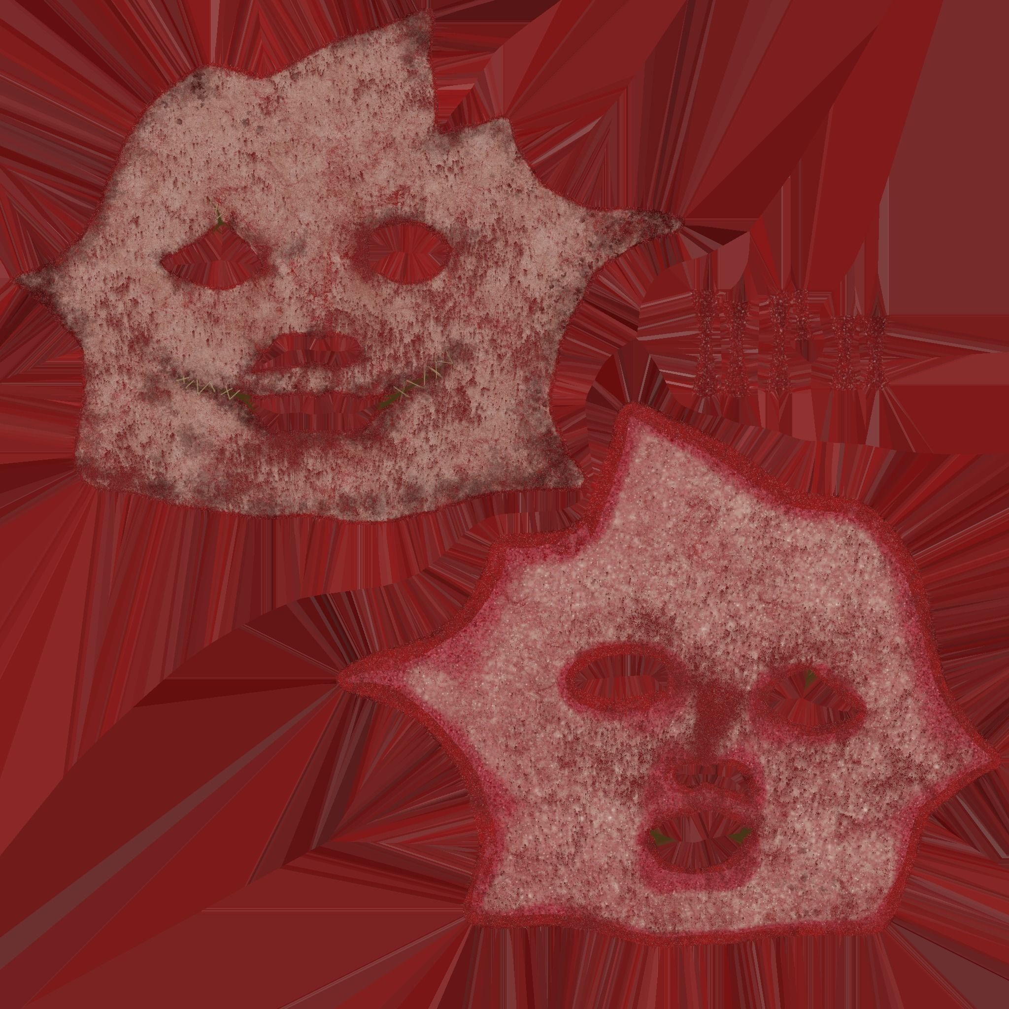 3D model Human Skin Terror Mask A03 Full Blood - Character Costume VR ...