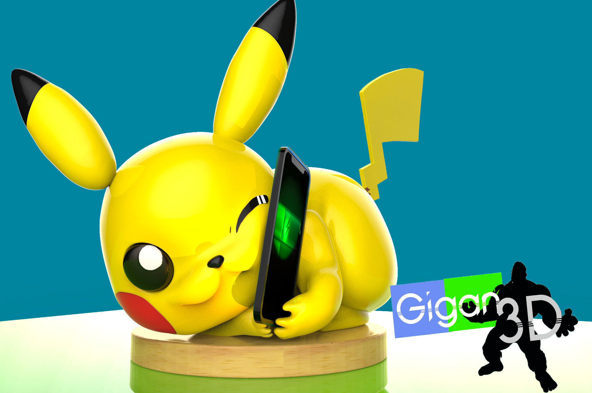 Pikachu charger mobile 3D model 3D printable | CGTrader