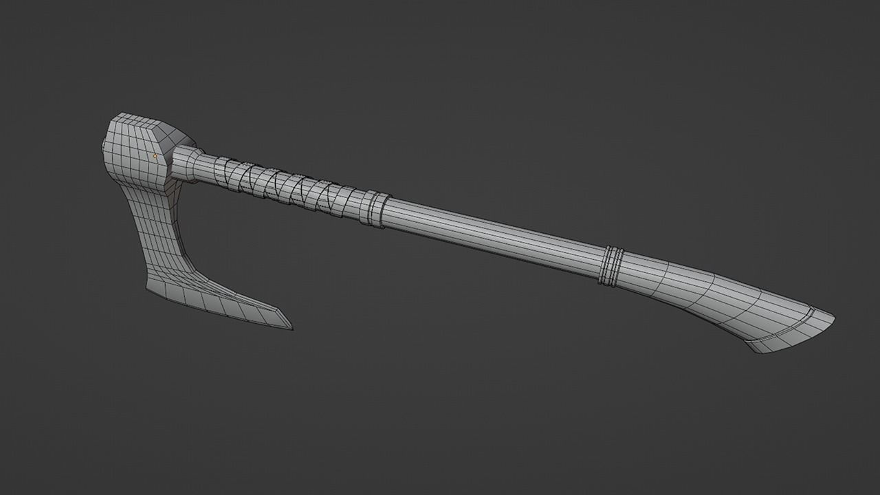 3D model Battle Axe Gold VR / AR / low-poly | CGTrader