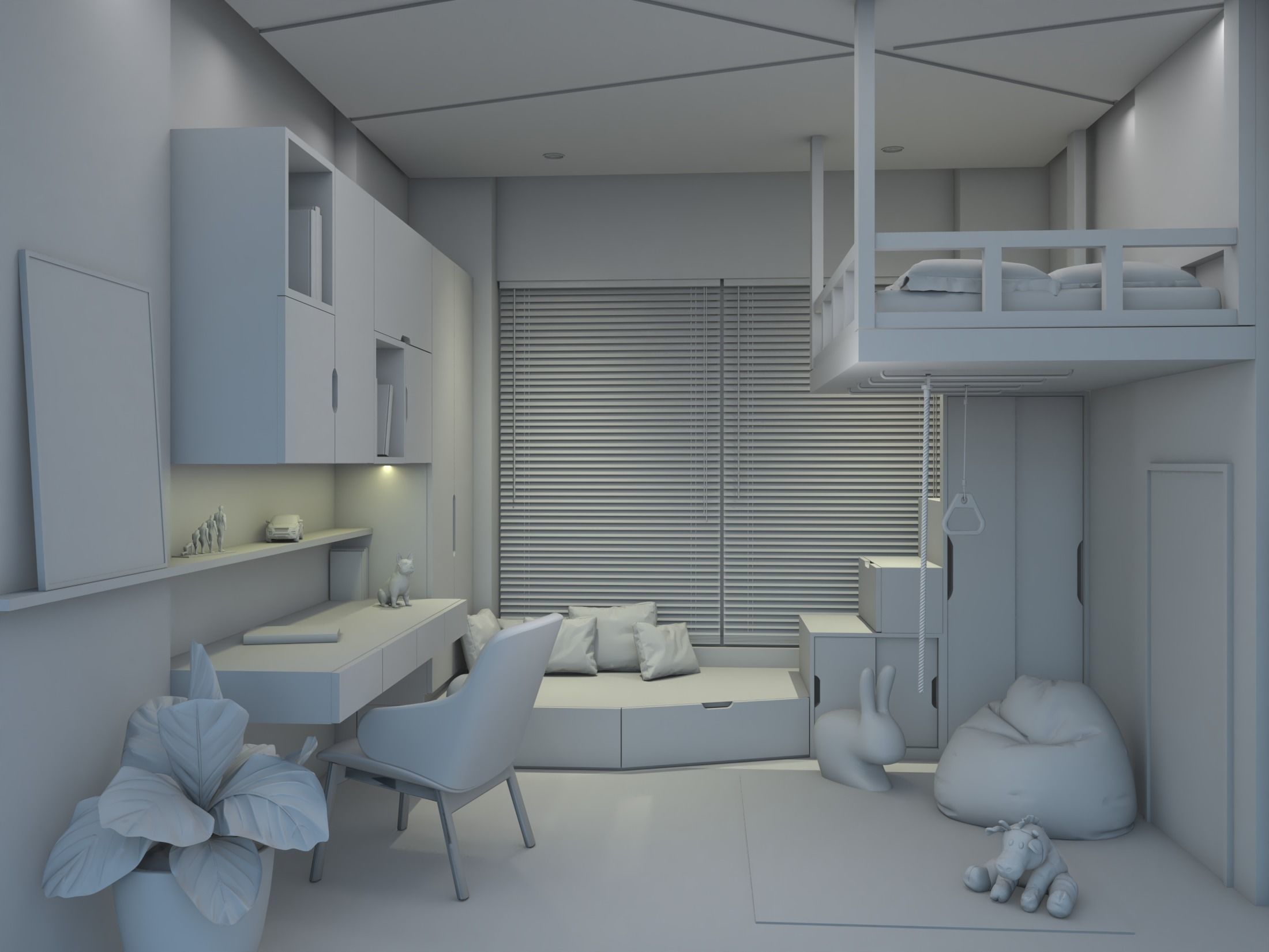 Bedroom Kids Room Children Room 3d Model Interior Design 3D model ...